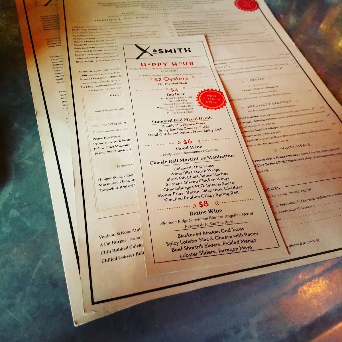 Menu at 6Smith pub & bar, Wayzata