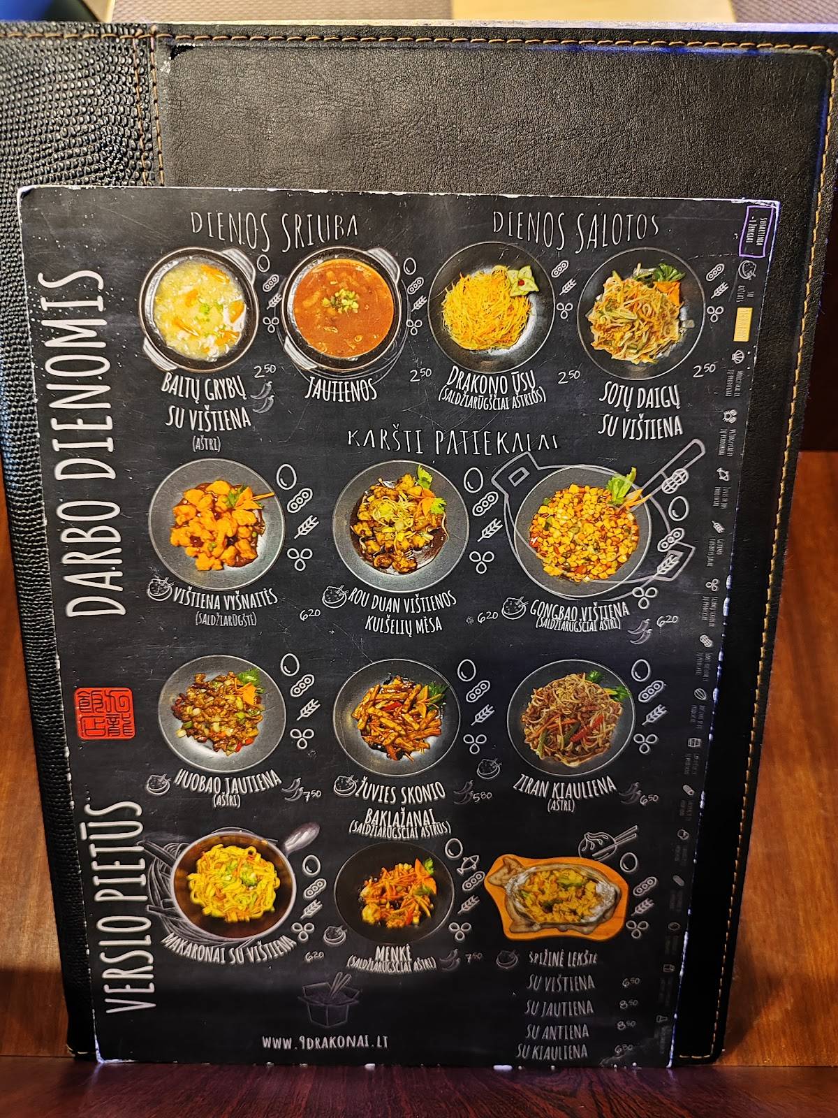 Menu at 9 DRAKONAI restaurant, Vilnius, Verkių g. 27B