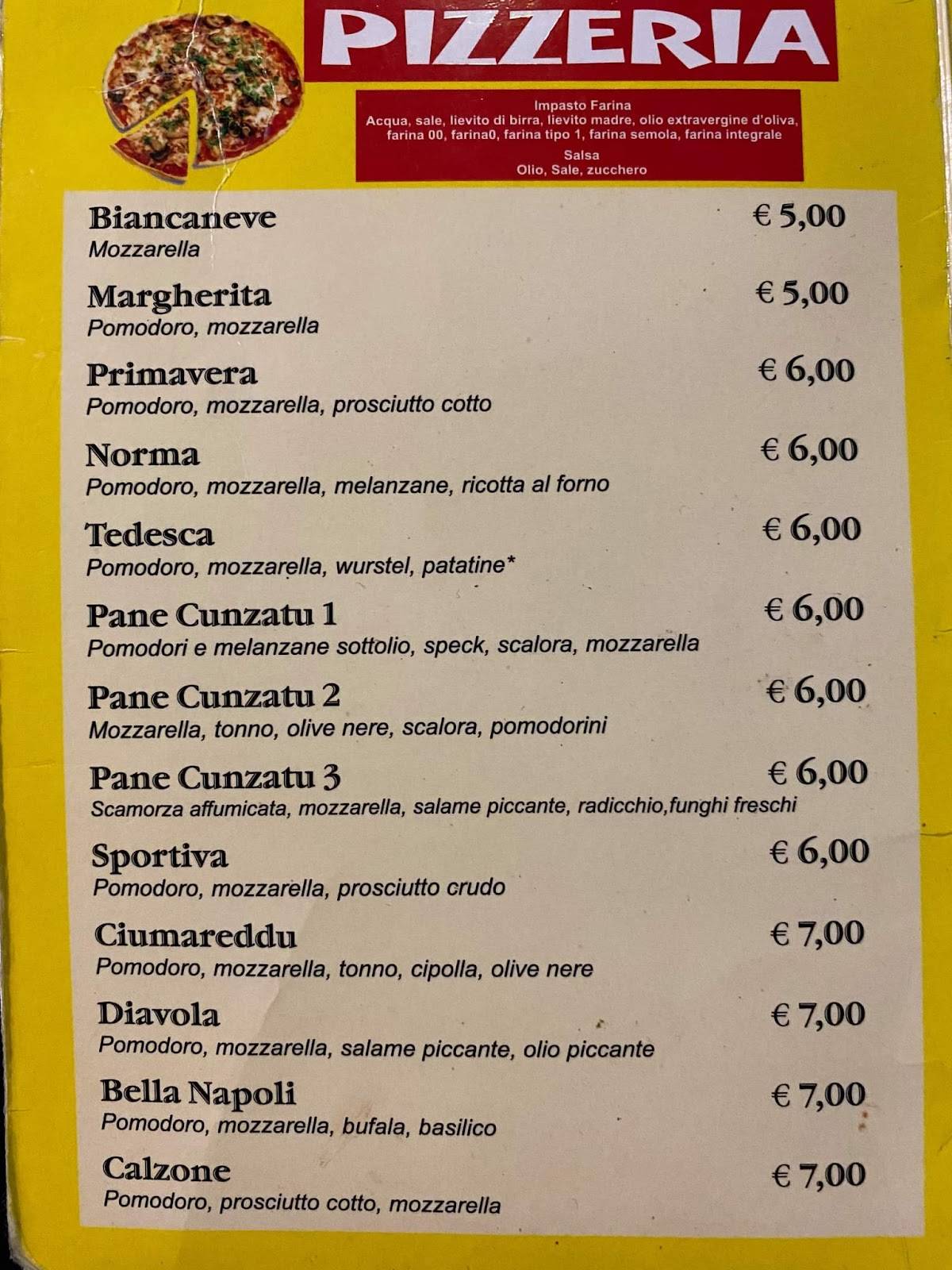 Menu da A Casa Pinta ristorante, Nizza di Sicilia