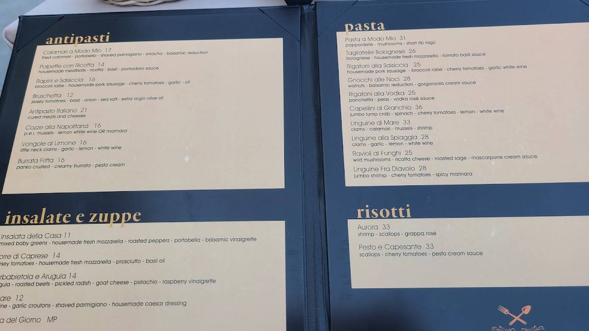 Menu at A Modo Mio Ristorante restaurant, Sea Isle City