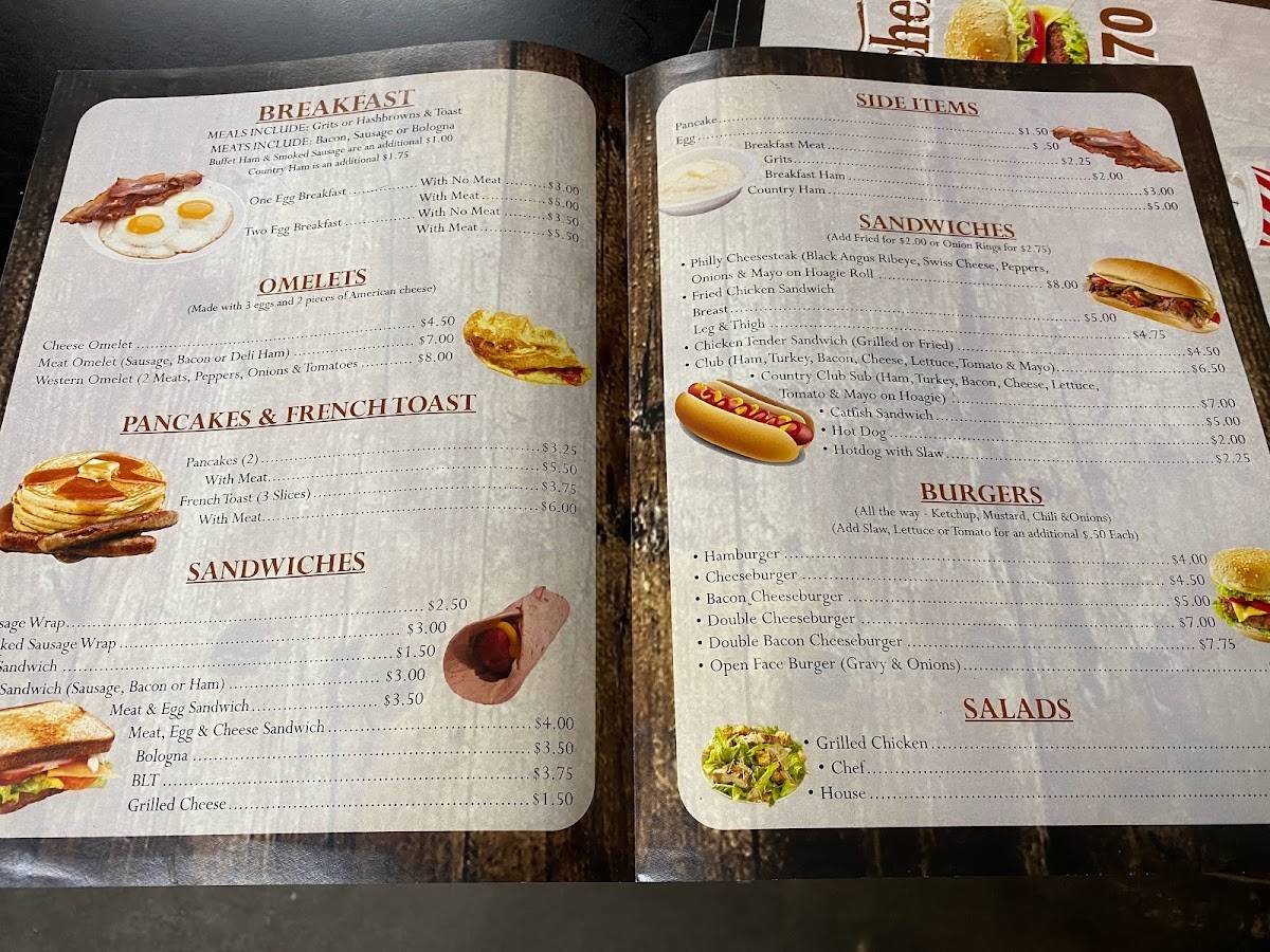 Menu at A&B Country Kitchen restaurant, Latta, 707 Hwy 917 E