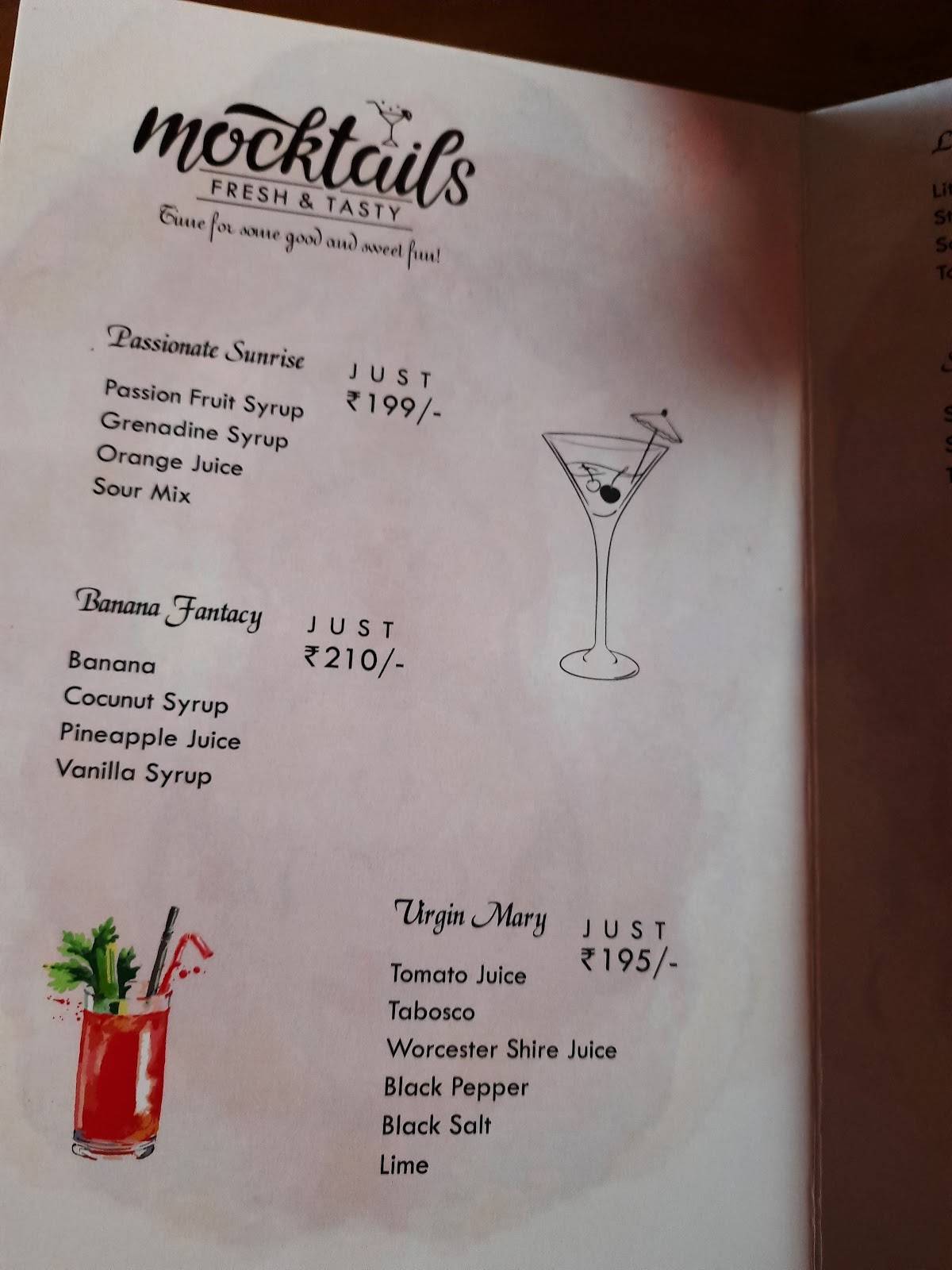 Menu at ARMADA Restro & Bar, Dehradun
