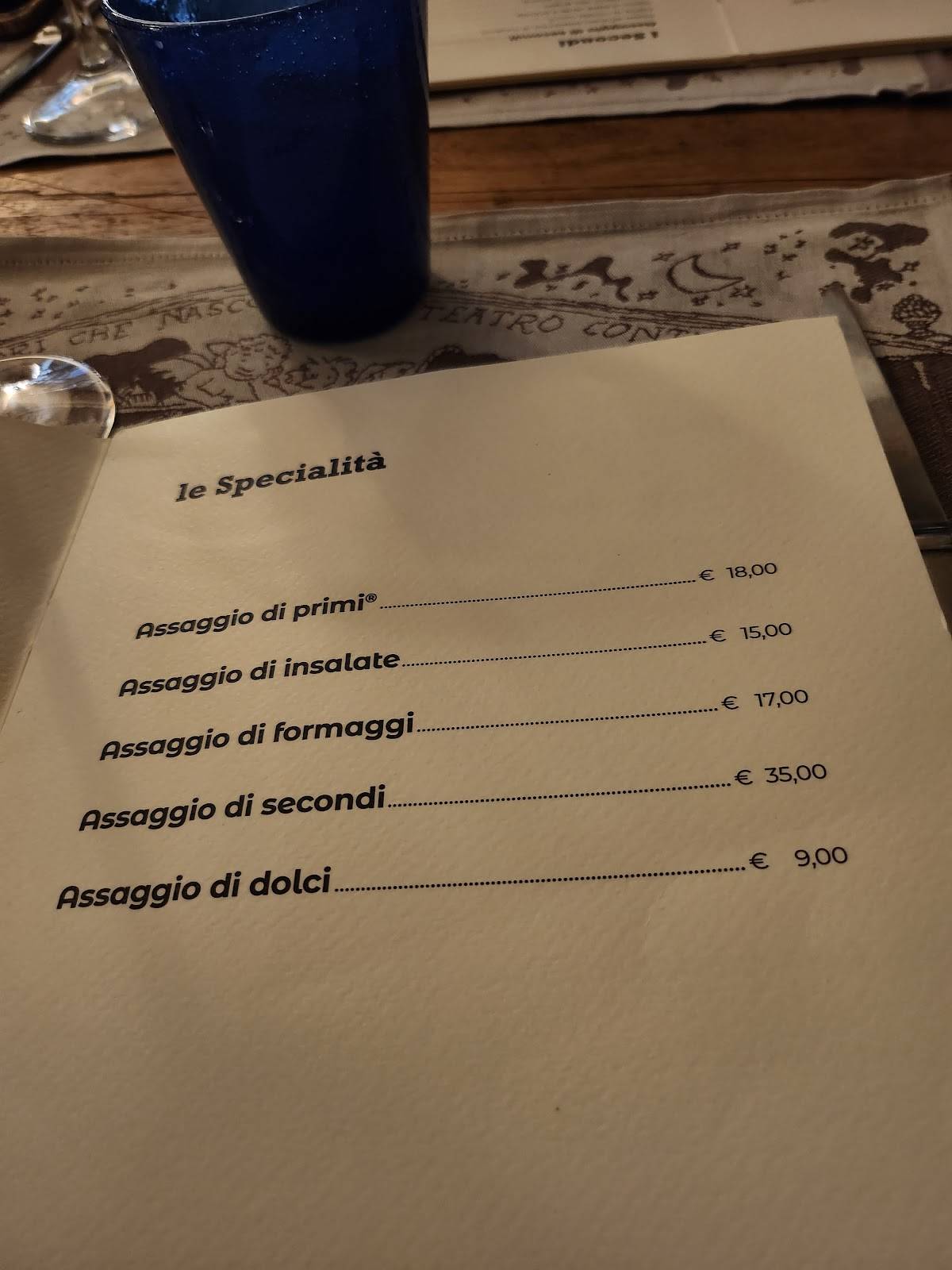 Menu at Acqua Al 2 pub & bar, Florence