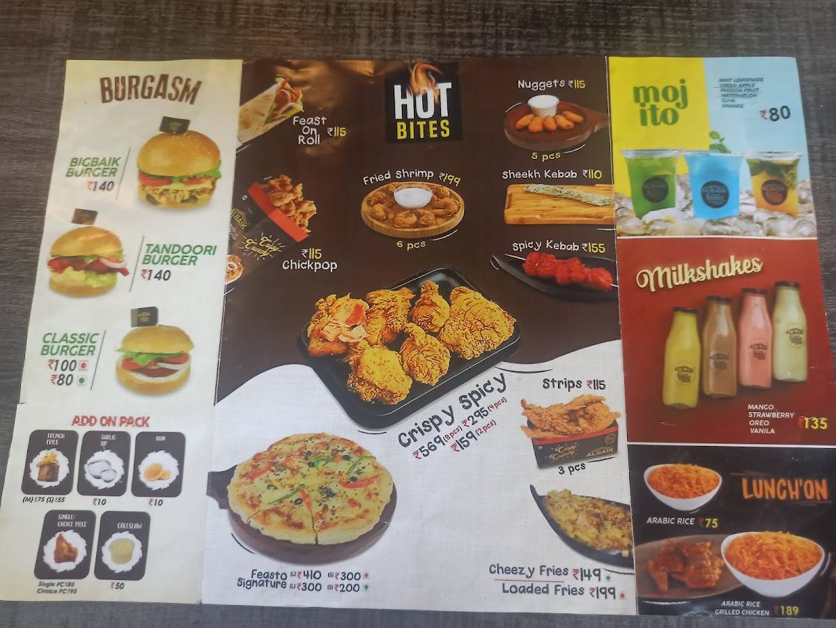 Menu at Al Baik Feasto Express, Thrissur