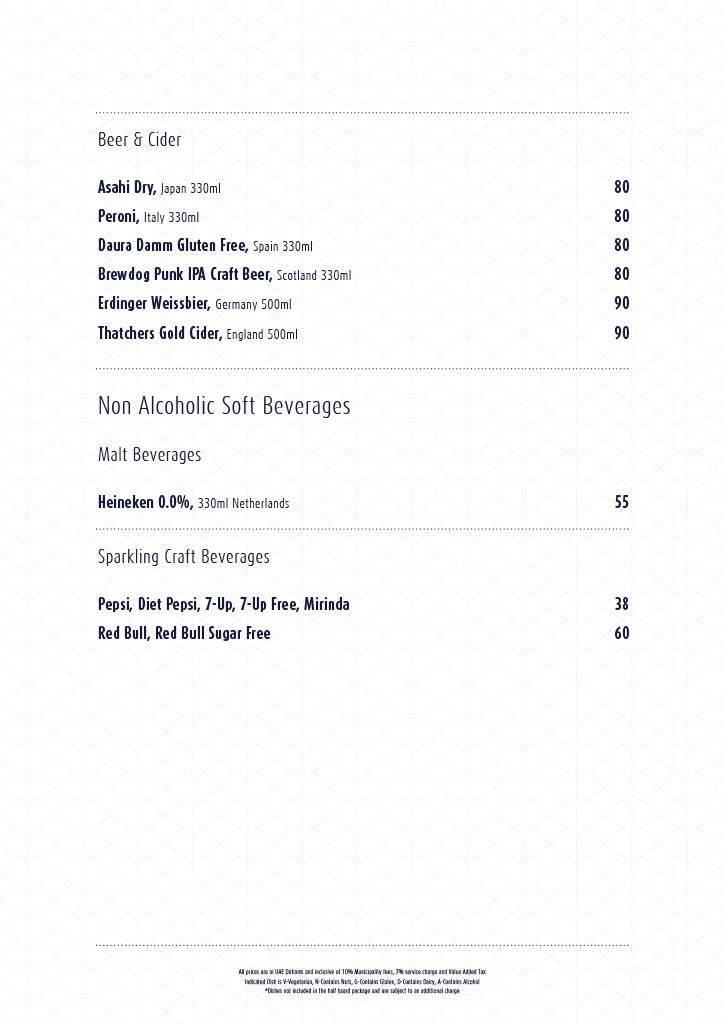 Menu at Ristorante L' Olivo at Al Mahara restaurant, Dubai, Burj Al ...