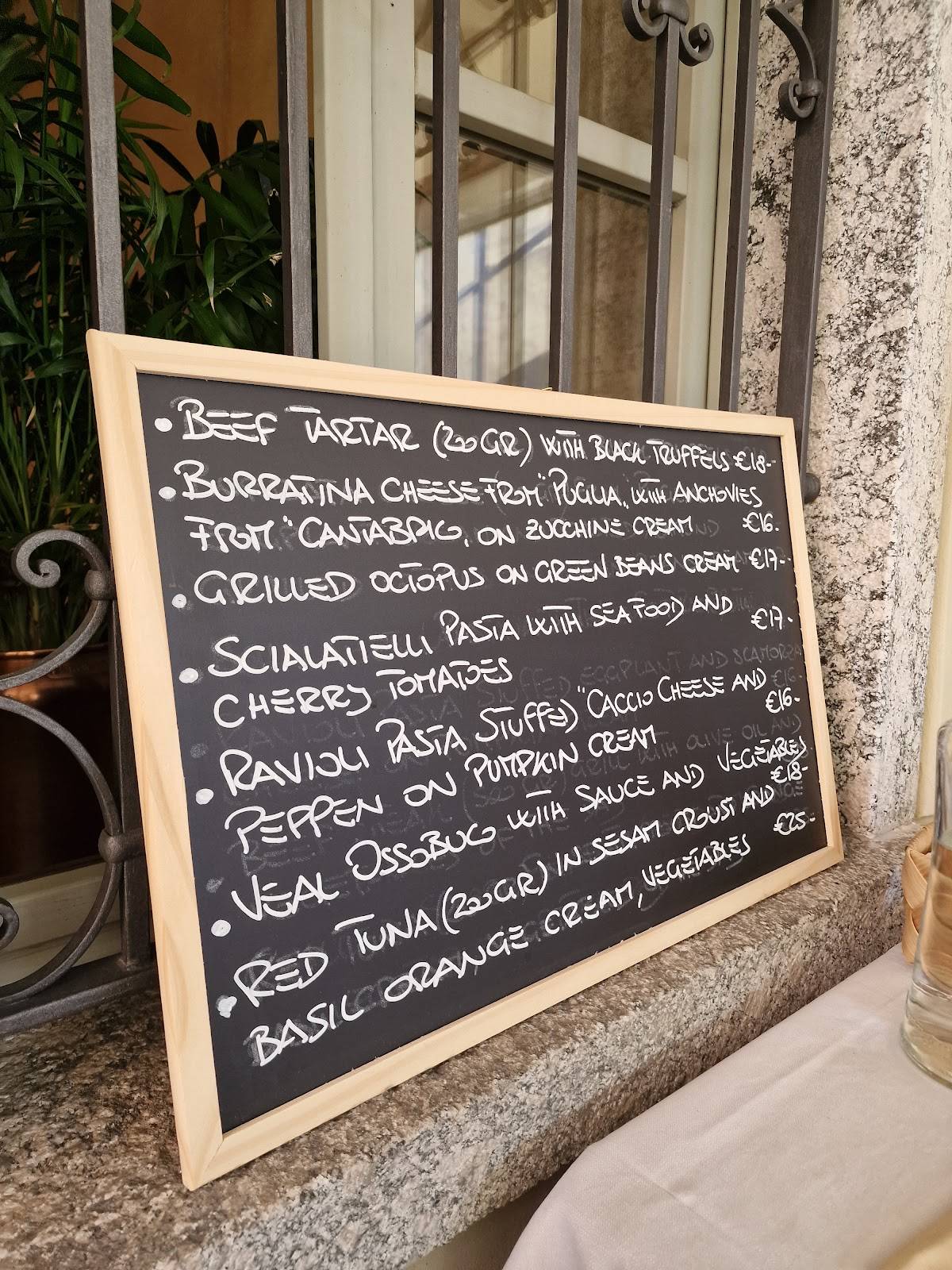 Menu at Al Prato Restaurant, Varenna