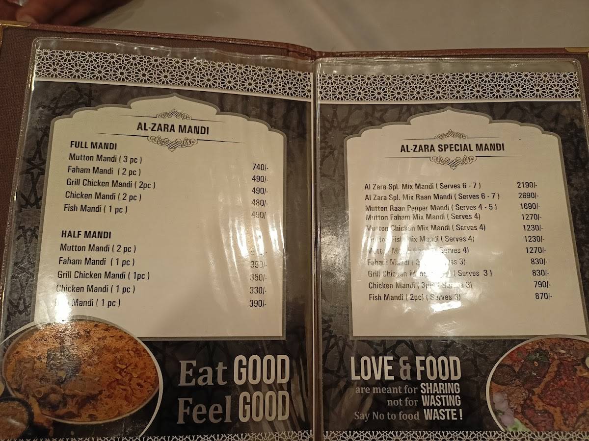 Menu at Al Zara Mandi Arabian Restaurant, Bengaluru, 147