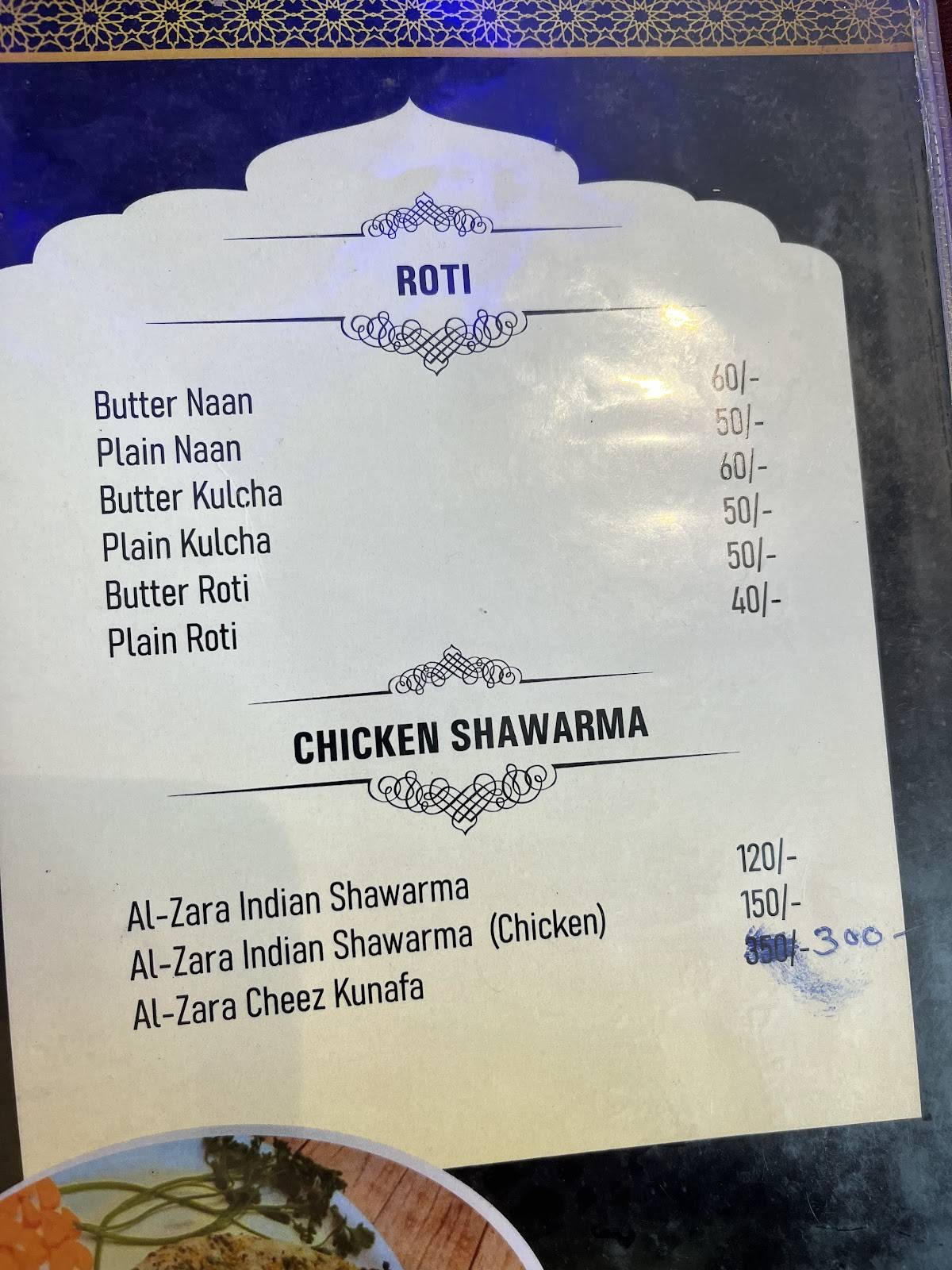 Menu at Al Zara Mandi Arabian Restaurant, Bengaluru, 137