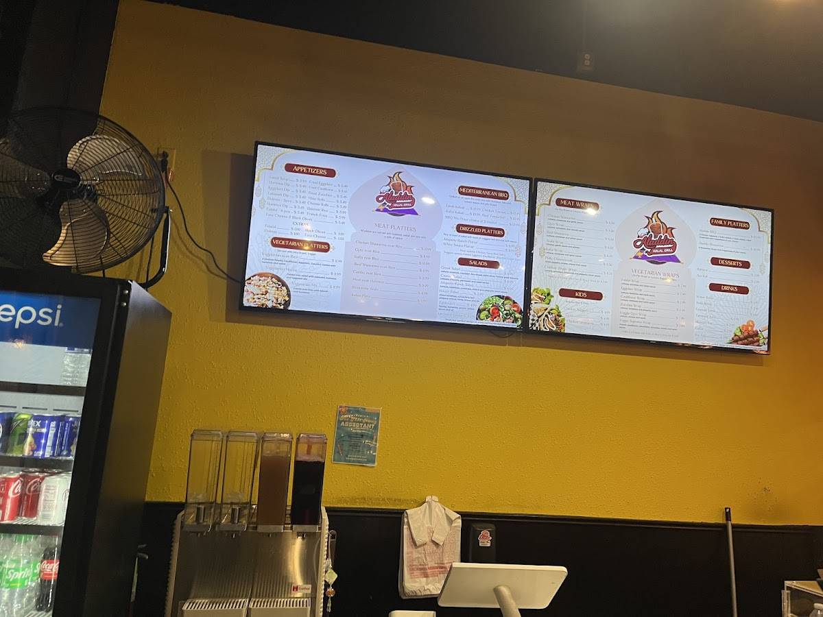 Menu at Aladdin Halal Grill restaurant, Round Rock