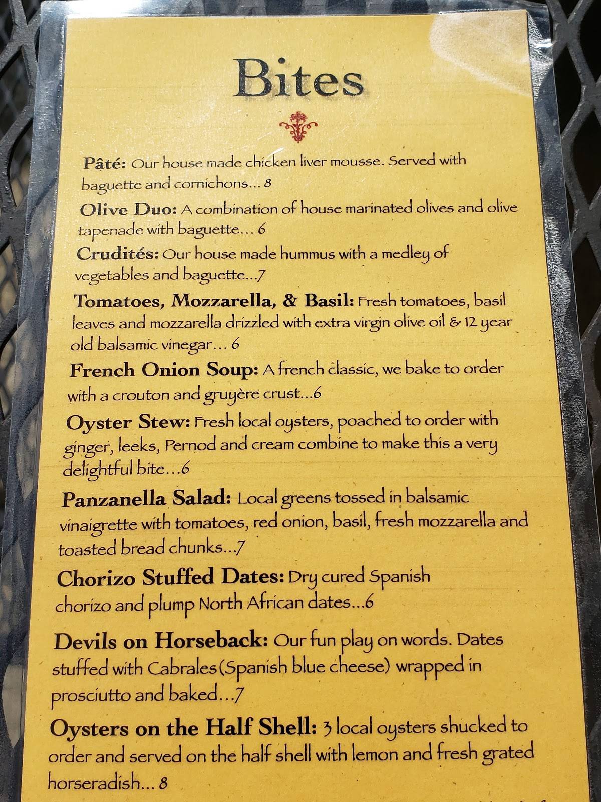 Menu at Alchemy Bistro & Bar, Port Townsend
