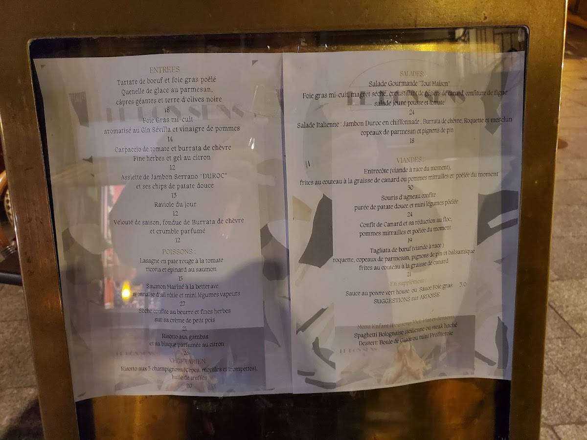 Menu au Alexandra By Le Bon Sens restaurant, Lourdes