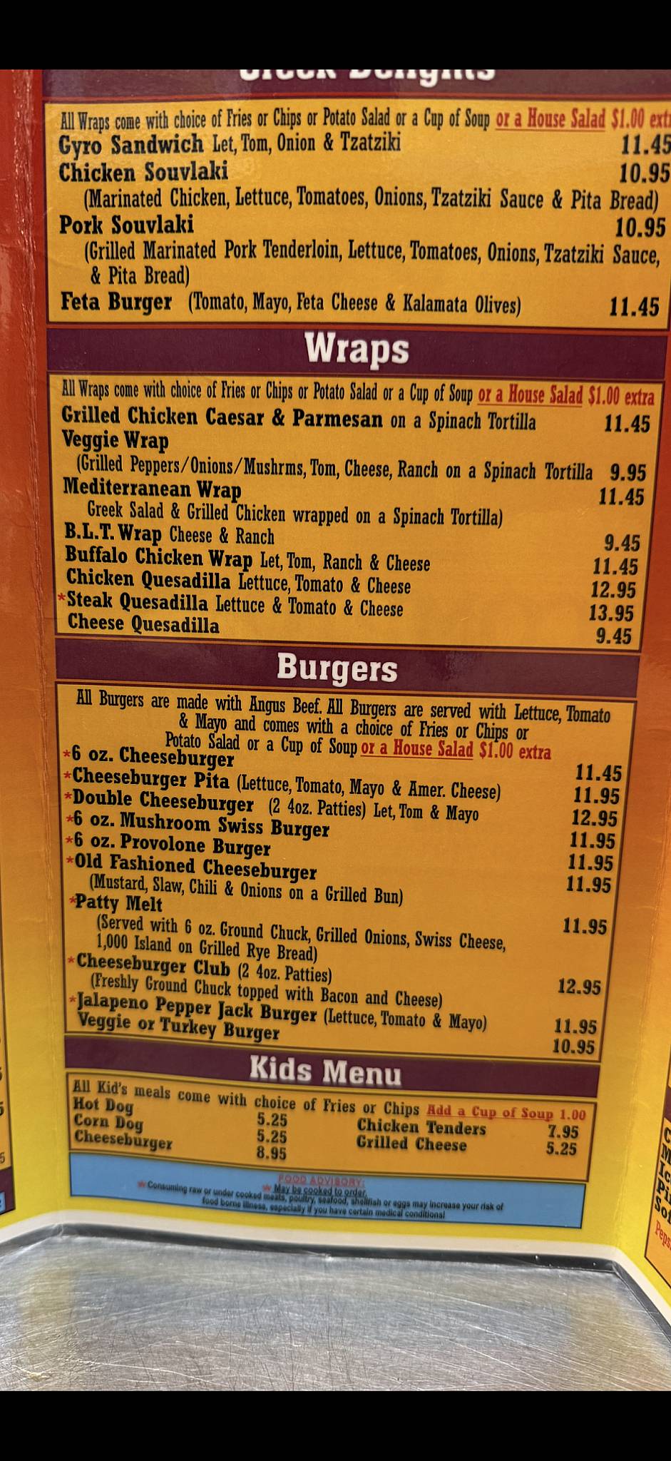 Menu at Alex's Grill and Ice Cream restaurant, Lewisville, Shallowford Rd