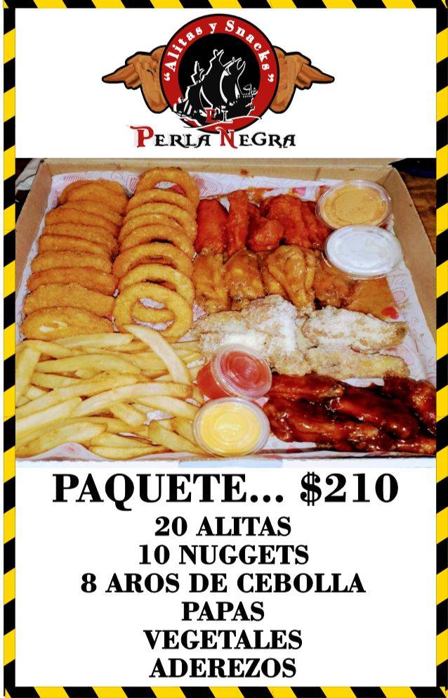 Menu at Alitas El Perla Negra restaurant, La Luz Francisco I. Madero
