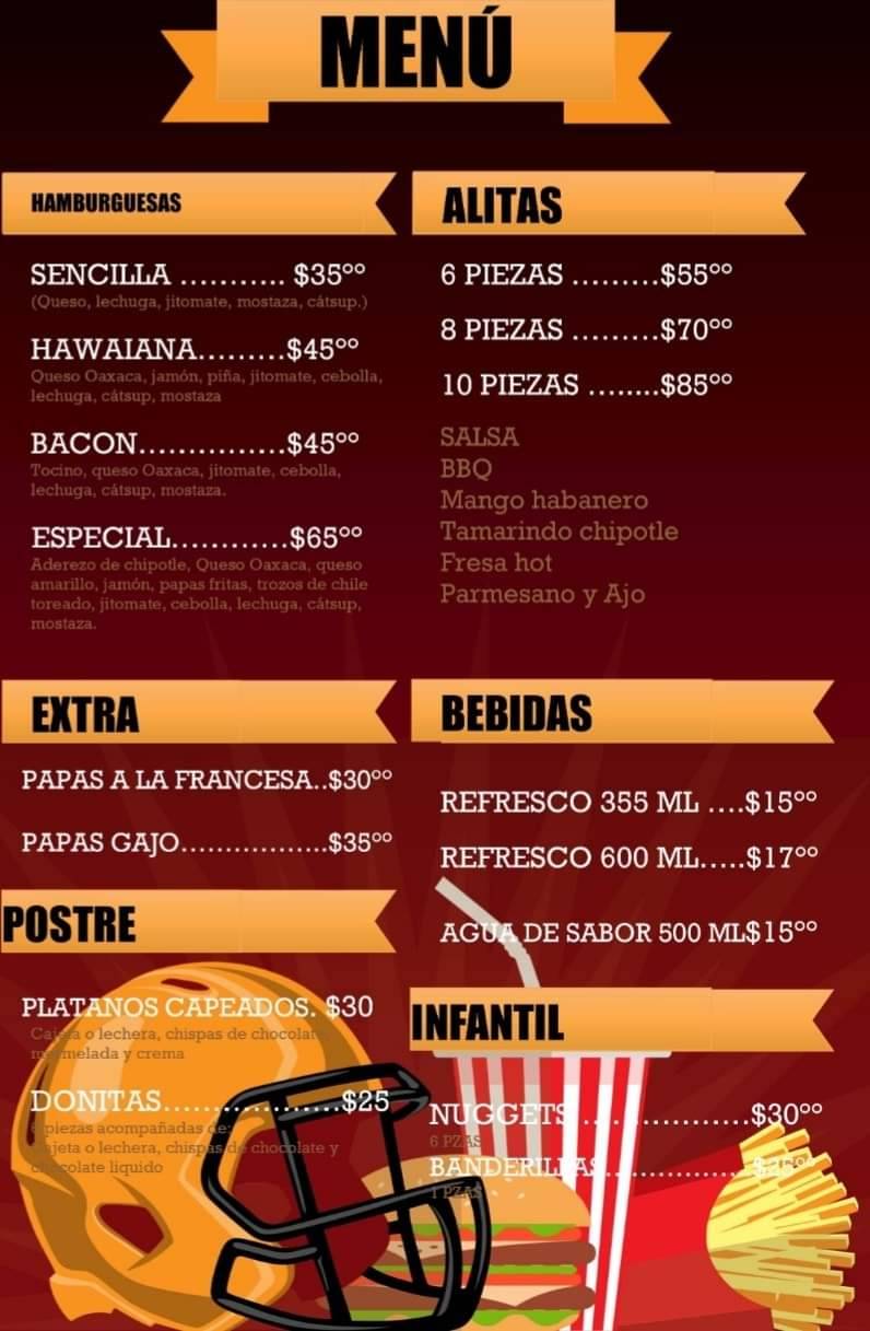 Carta del restaurante Alitas & Hamburguesas Gio, Naucalpan del Juárez