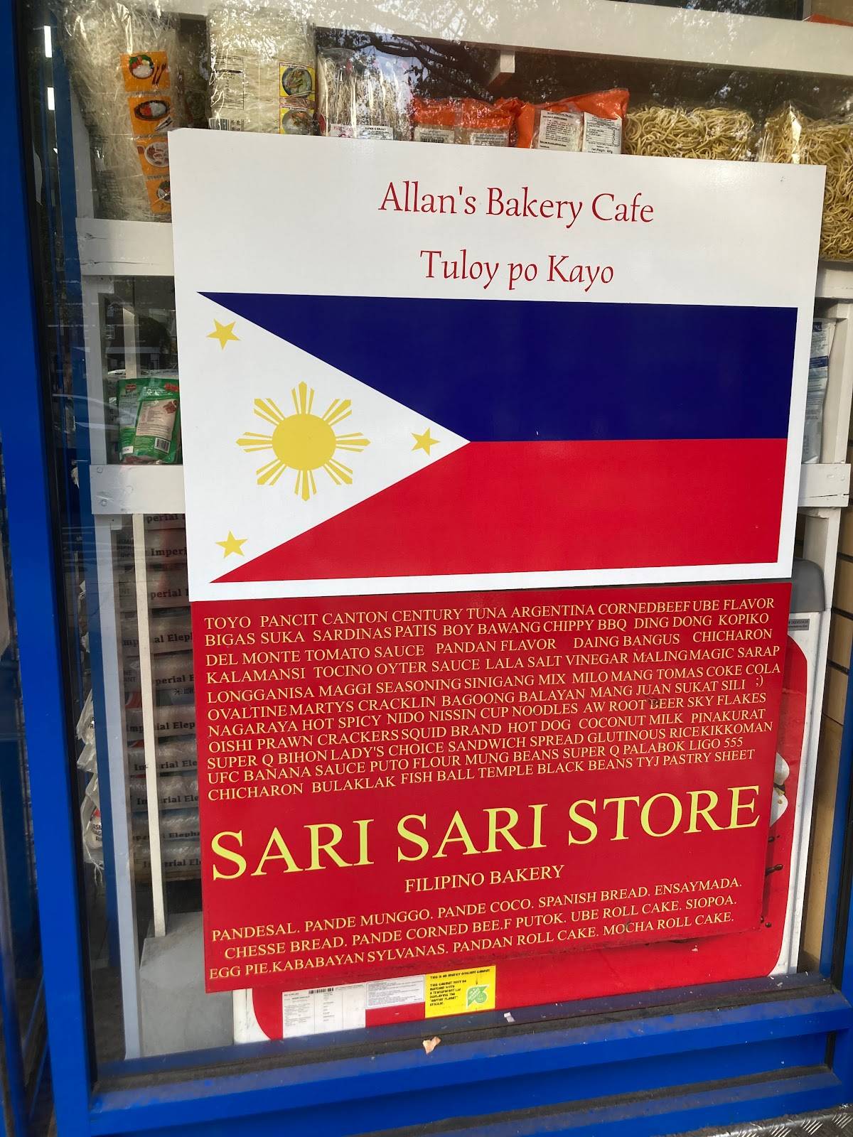 Menu at Allan's Bakery & Cafe, London