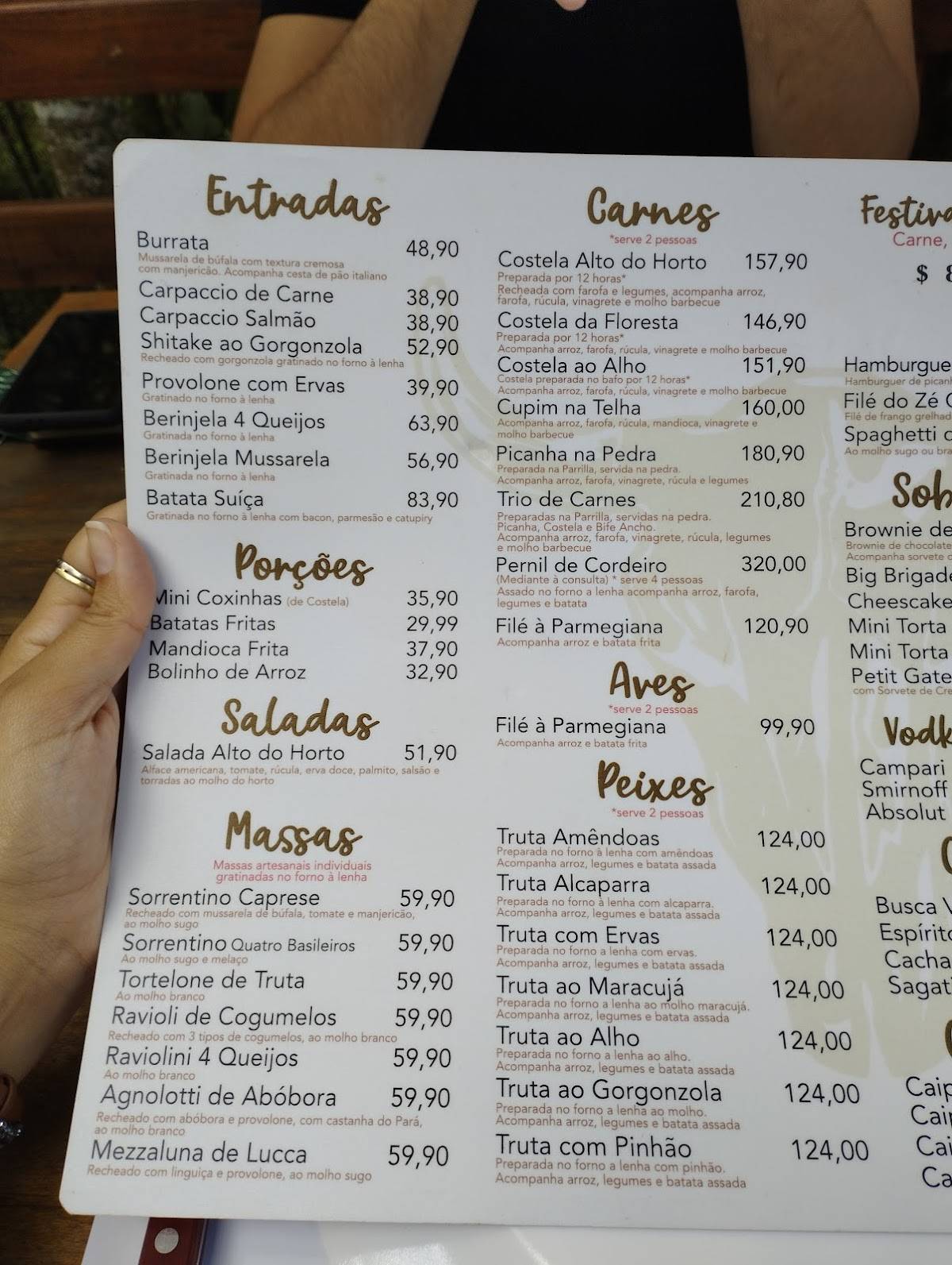 Menu em Alto do Horto restaurante, Brasil, Avenida Pedro Paulo s/n ...