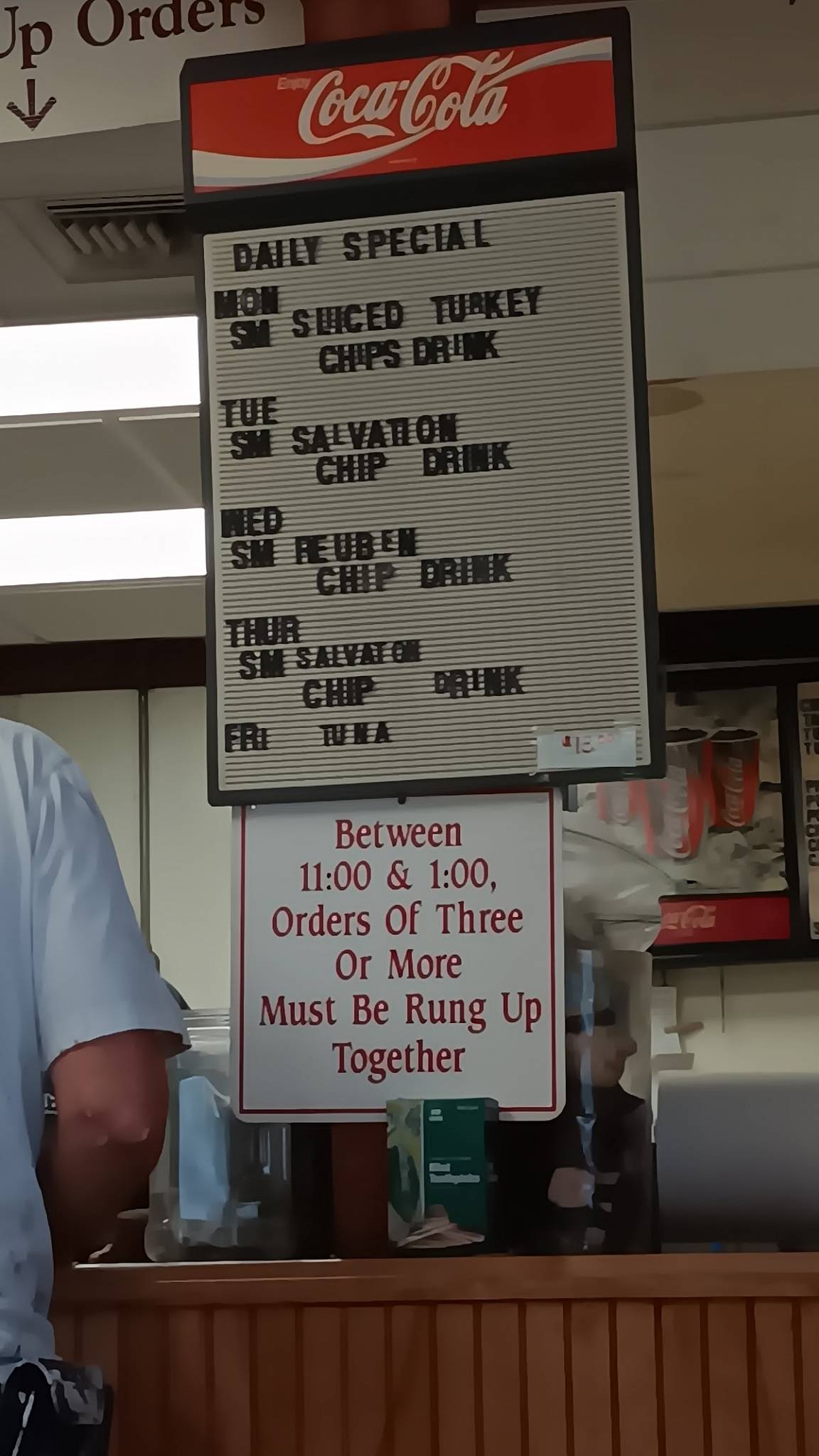 Menu at Alvin Ord's Sandwich Shop restaurant, Port Royal