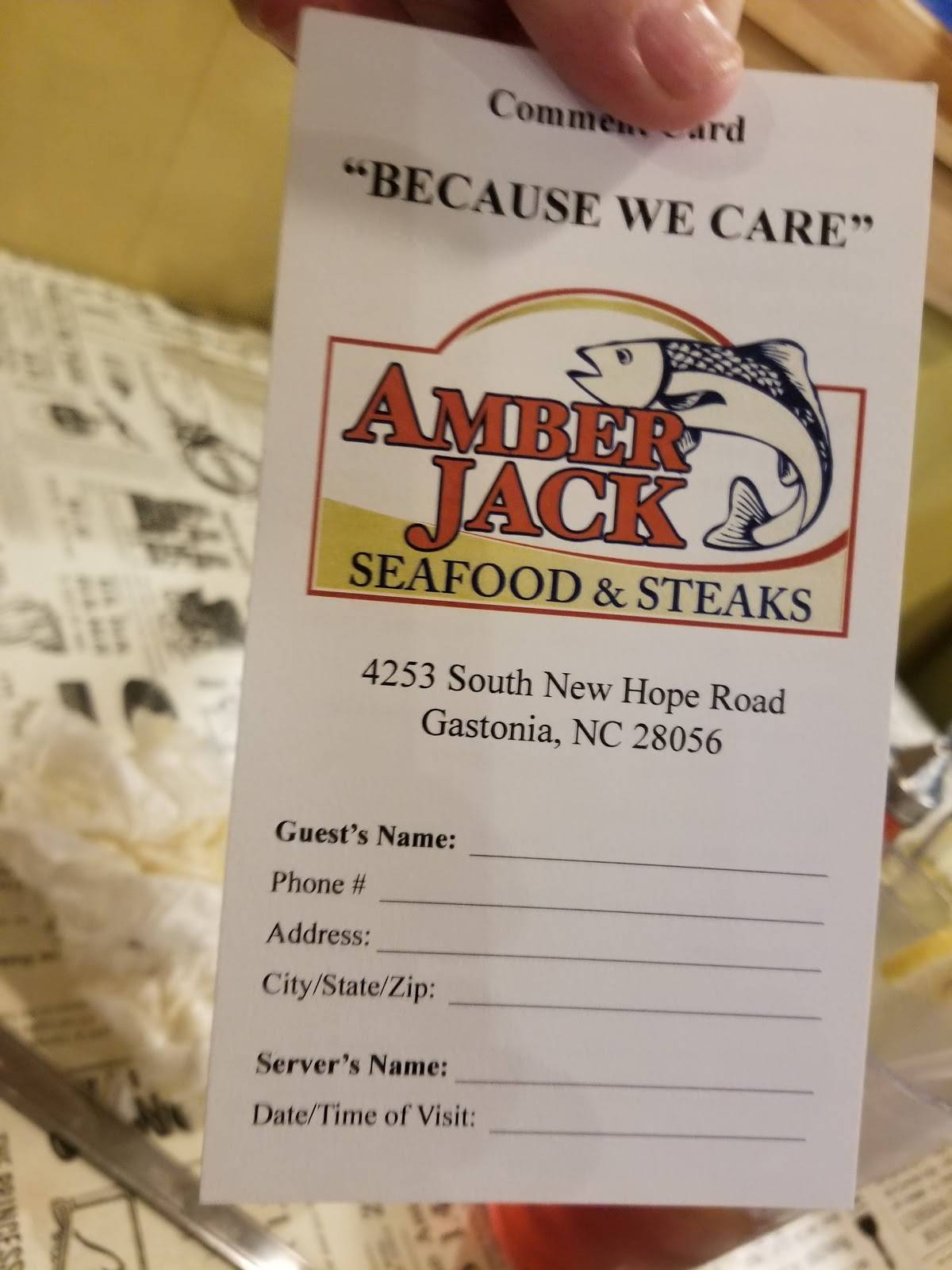 Menu at AmberJack Seafood & Steaks Restaurant, Gastonia