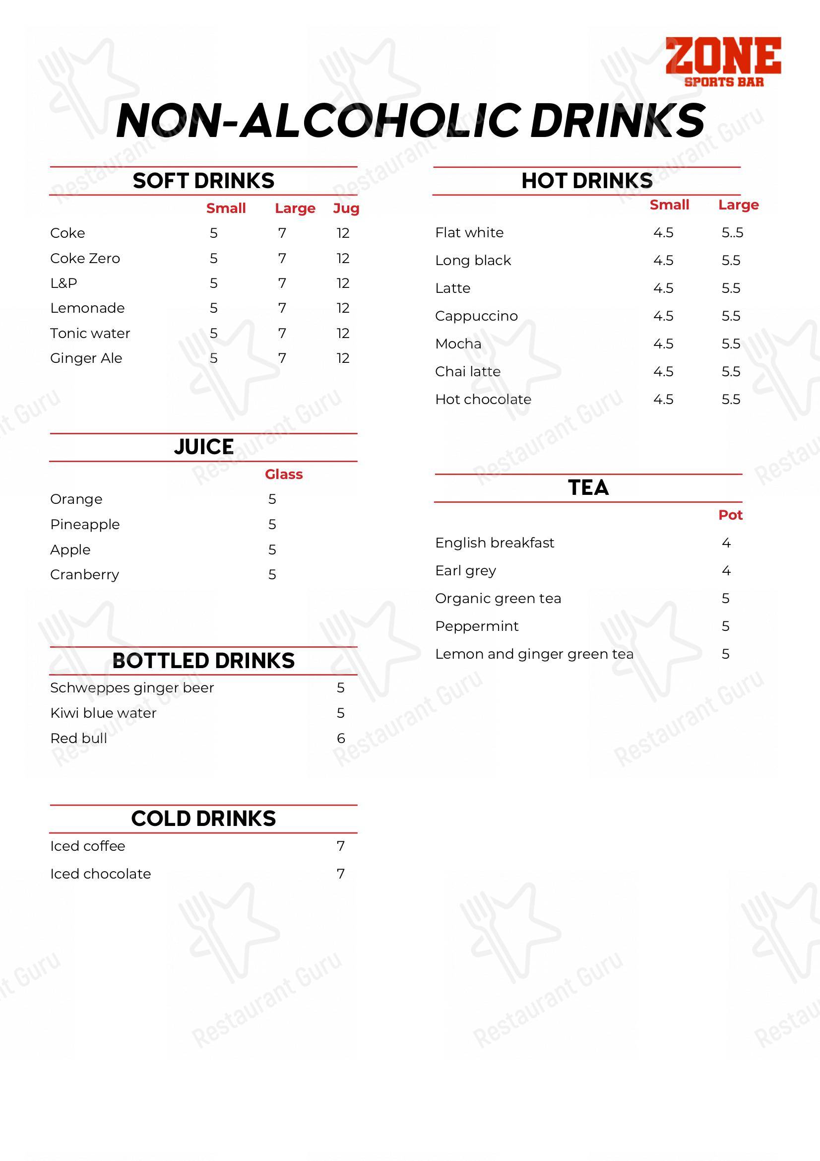 Menu at Amuse Bar & Kitchen, Hamilton