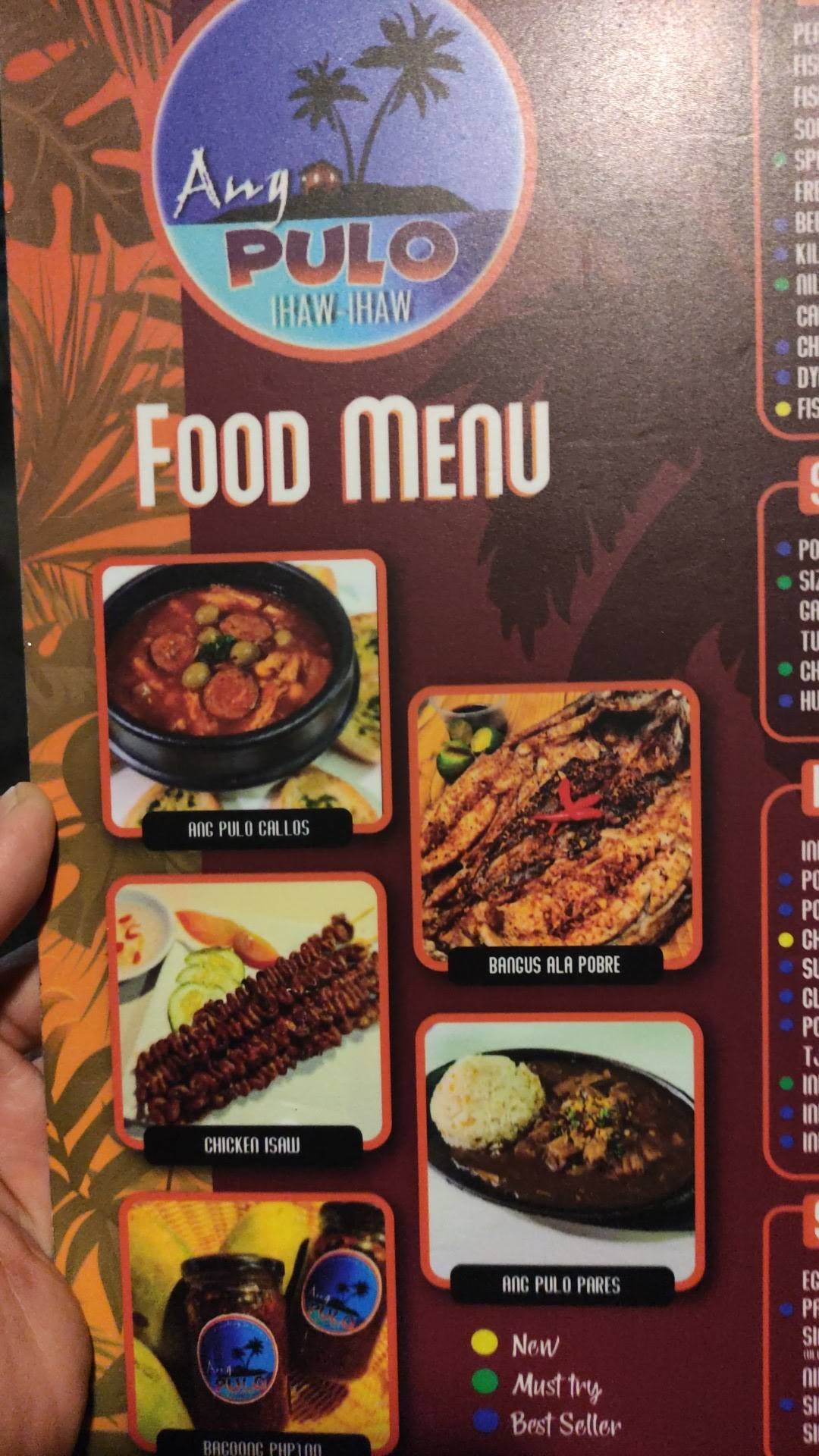 Menu at Ang Pulo Ihaw - Ihaw restaurant, Pasig