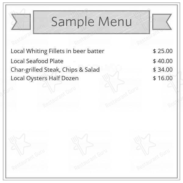 Menu at Anglers Restaurant, Brooklyn