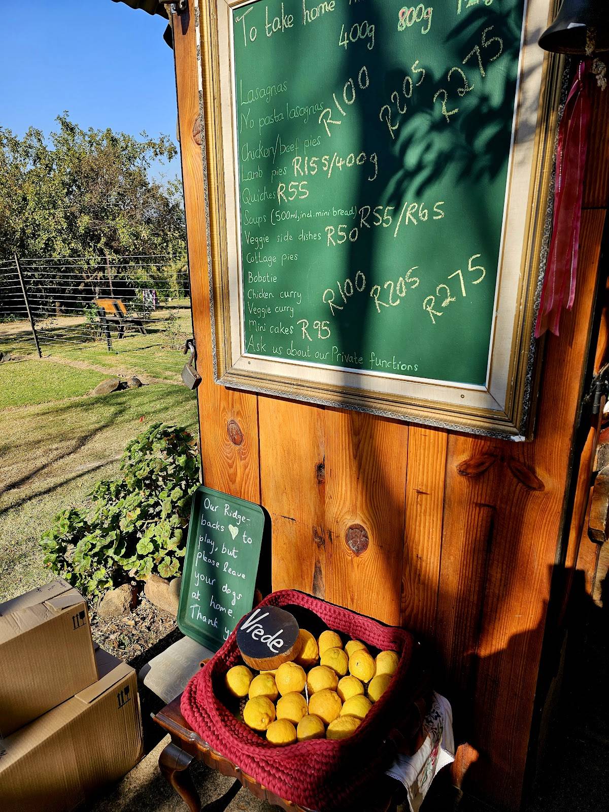 Menu at Anja's Tea Garden/ Anja's at Home cafe, Pretoria, Stellenberg Rd