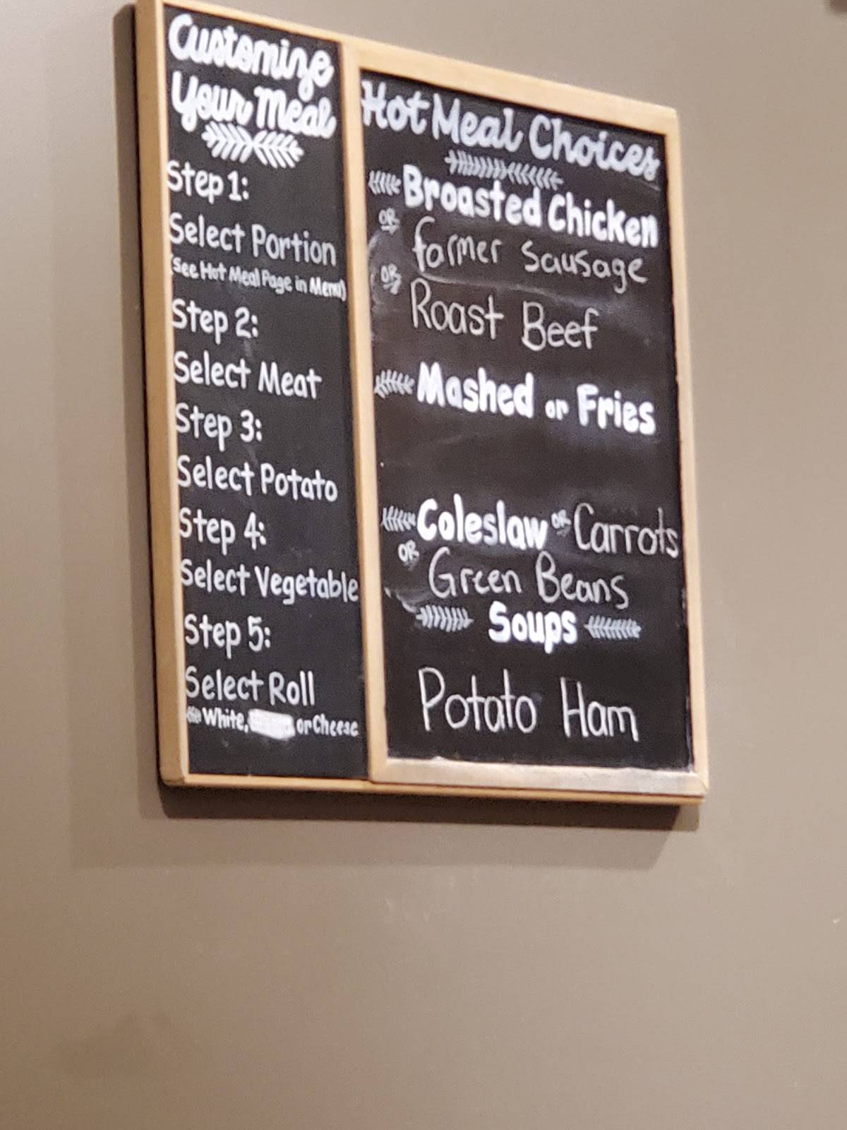 Menu at Anna Mae's Bakery & Restaurant, Millbank