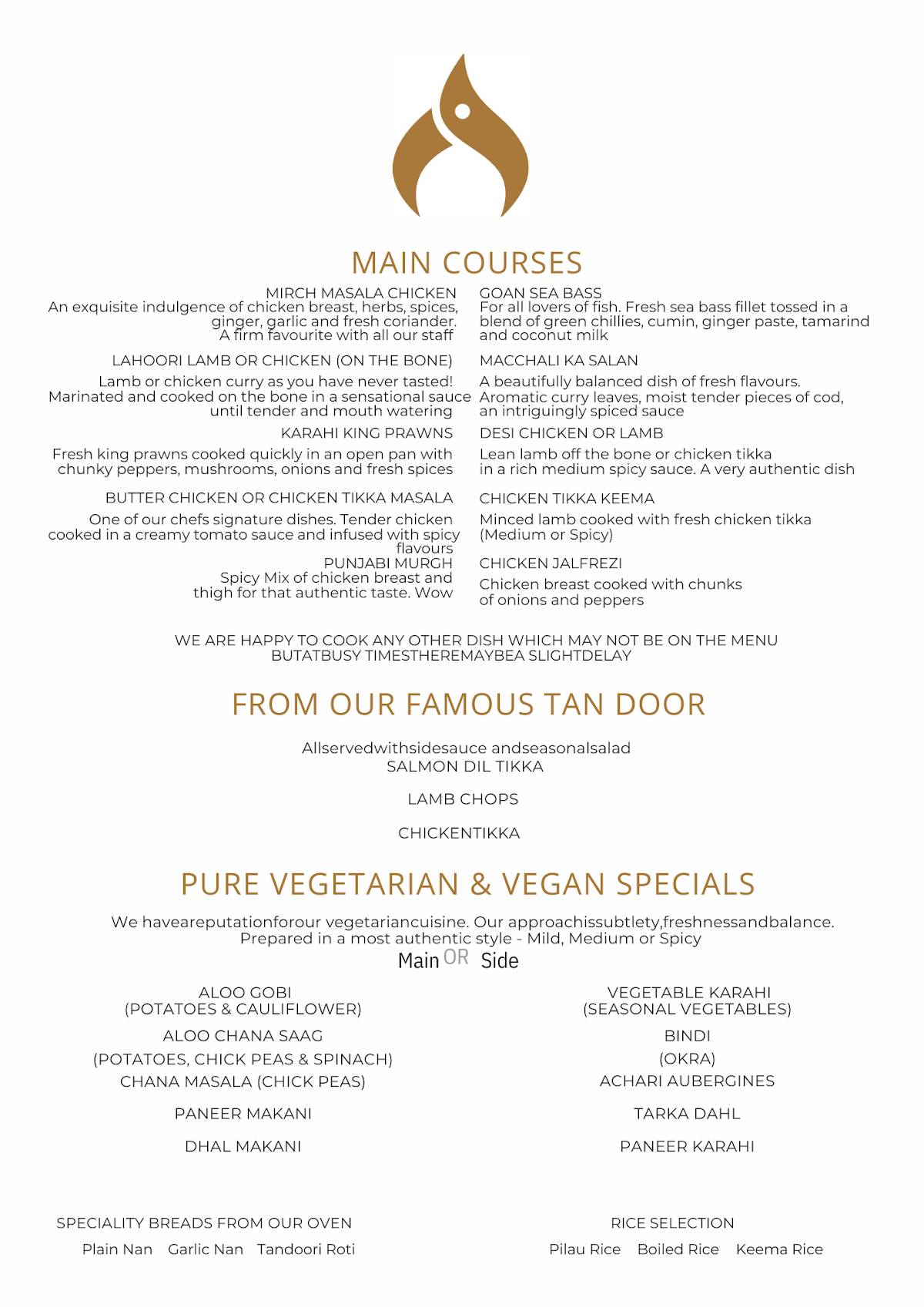 Menu at Anoki Restaurant - A38 Burton, Burton upon Trent, Burton Rd