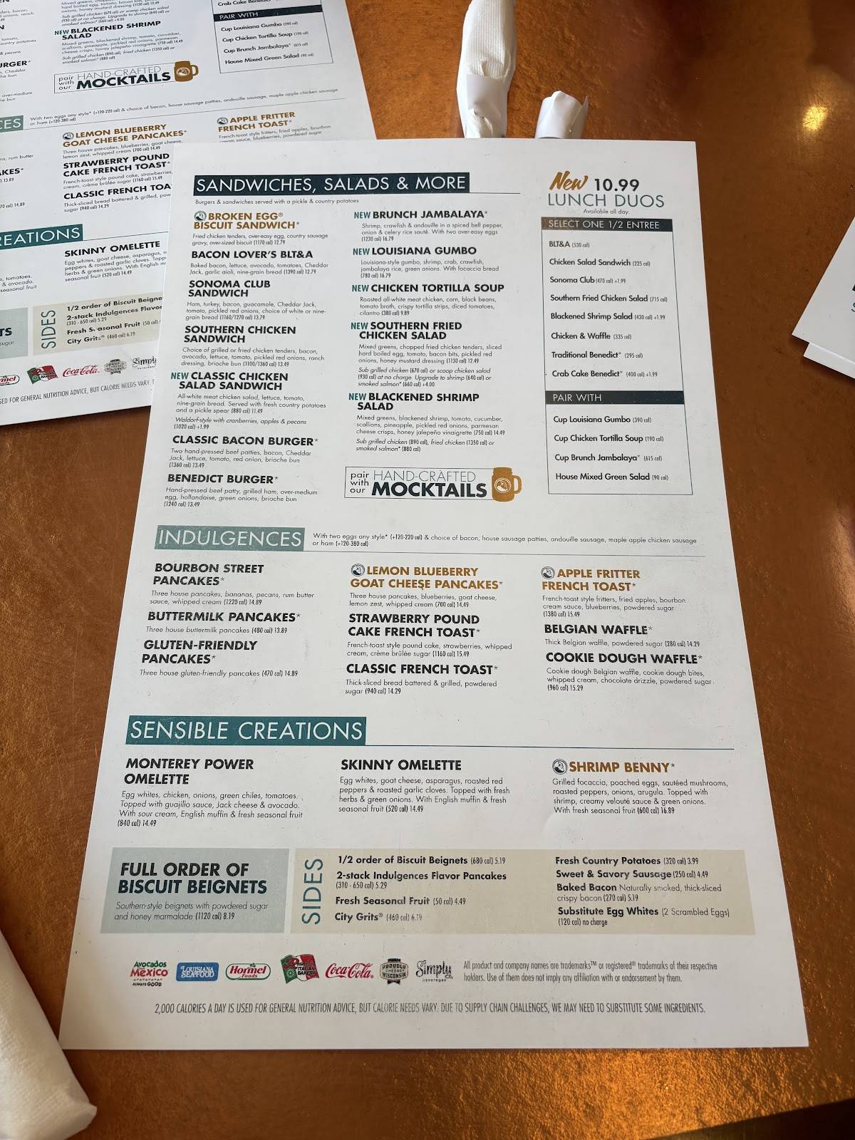 Menu at Another Broken Egg Cafe, West Lafayette