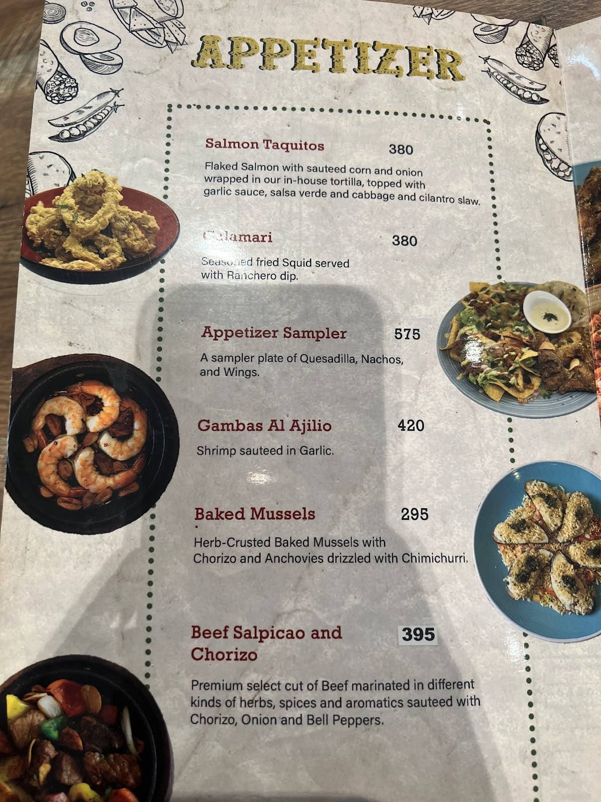 Menu at Antro Kitchen & Tap restaurant, San Juan