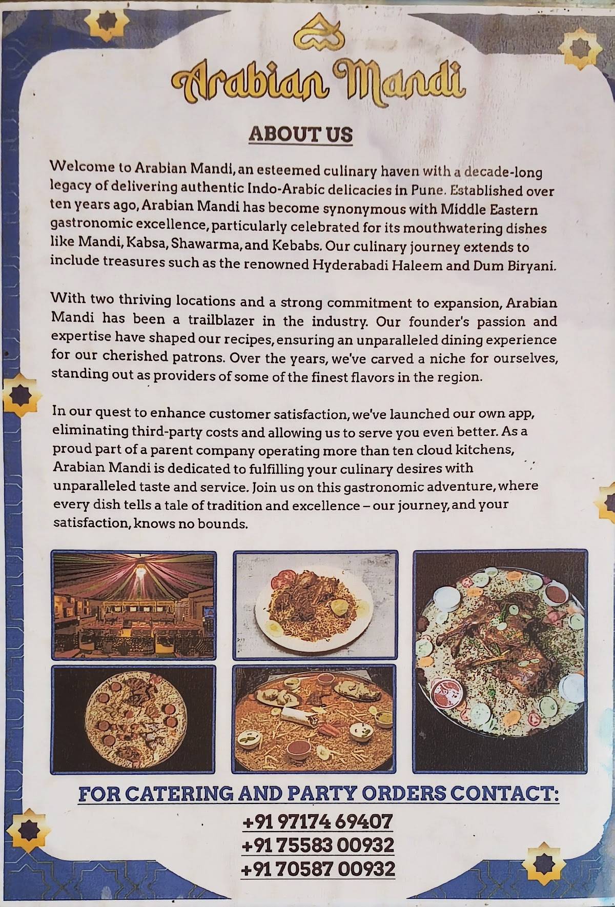 Menu at Arabian Mandi - Best AC Family Dining Restaurant Ramazan Food ...
