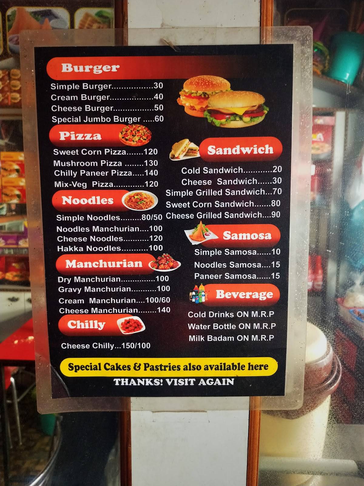 Menu at Arora Fast Food Corner {AFC}, Moga