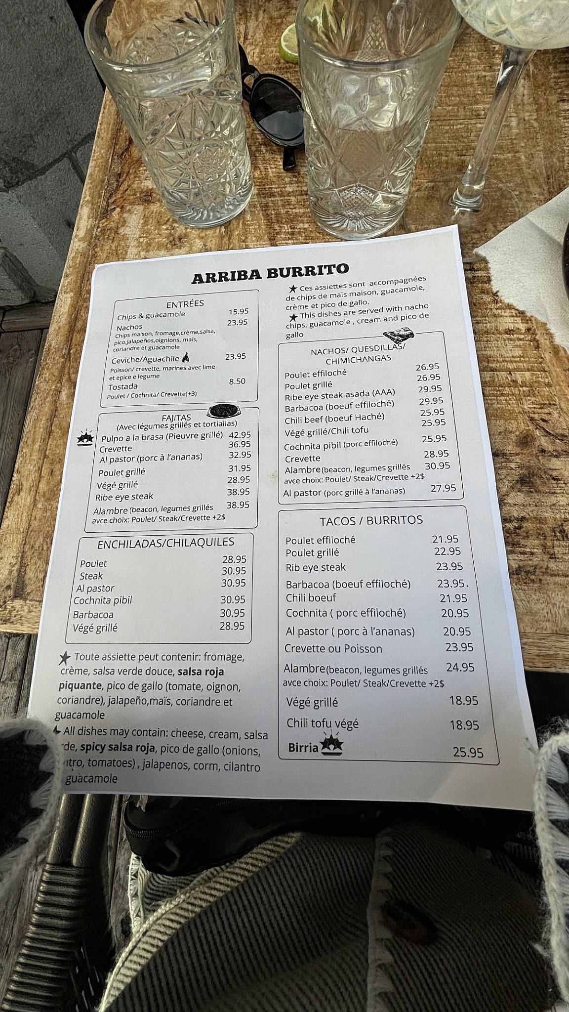 Menu at Arriba Burrito (St.Dénis)& Arriba Brunch restaurant, Montréal ...