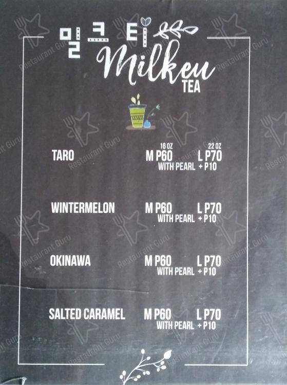 Carta de Art East Cafe, Cainta