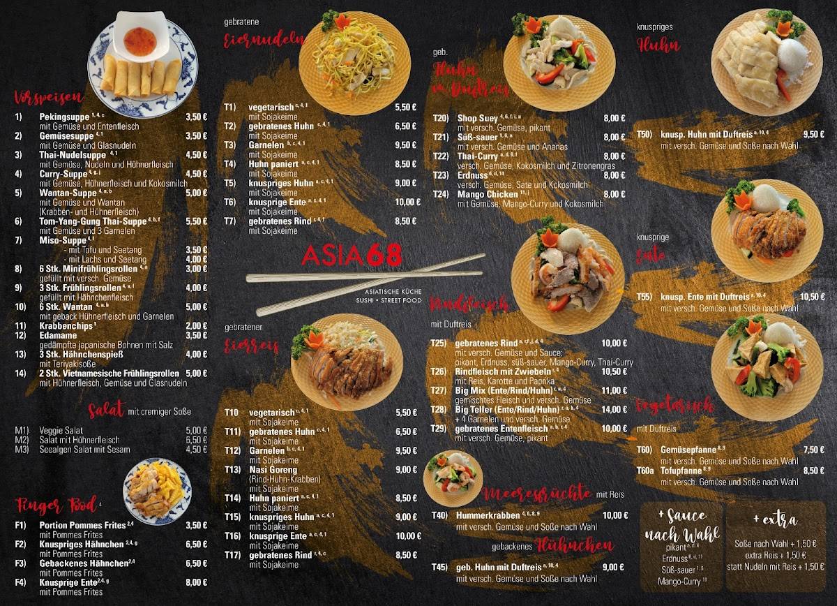 Speisekarte von Restaurant Asia 68, Augsburg