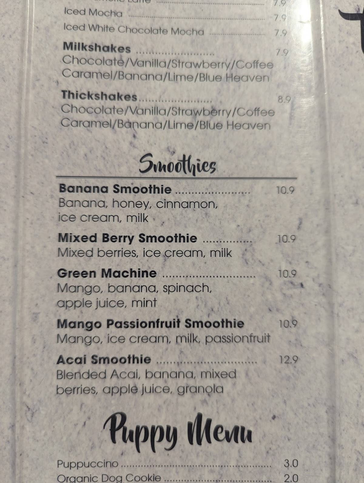 Menu at At the Willow Tree Cafe, Ormeau