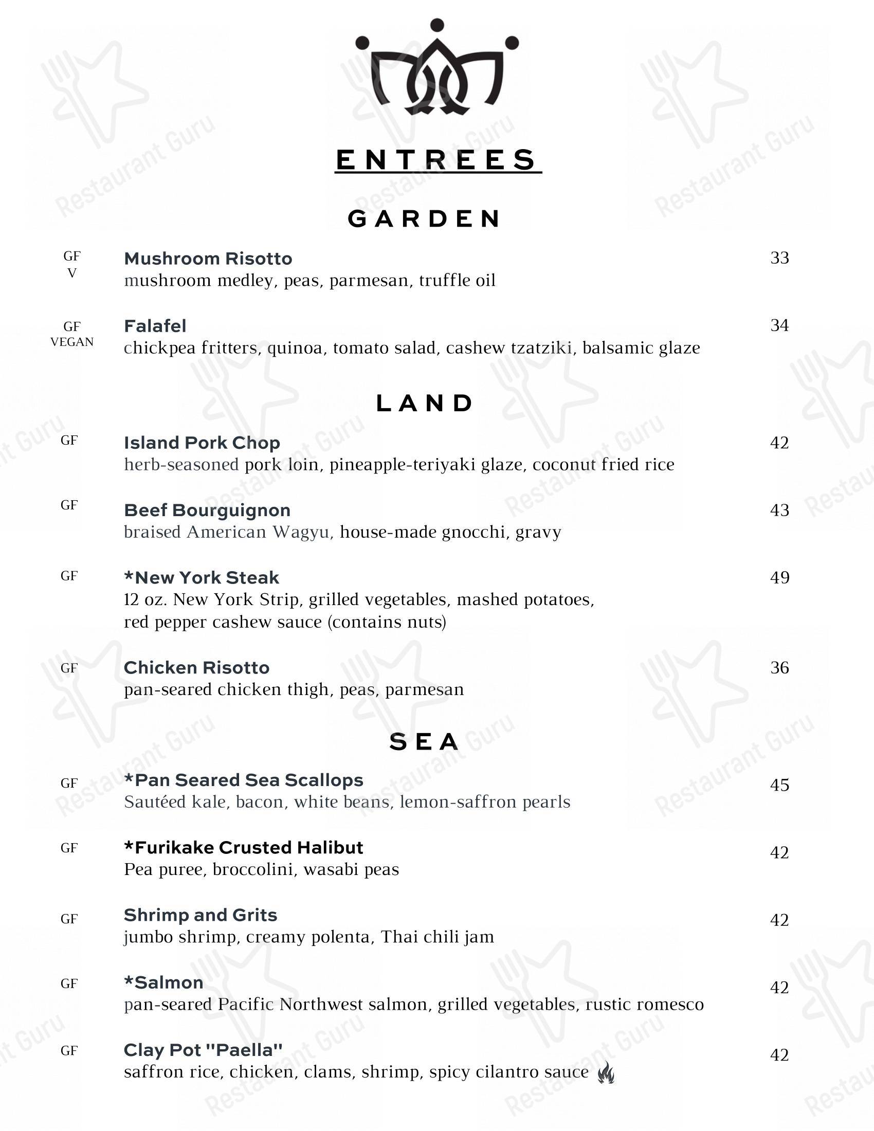 Menu at Atlas Fare restaurant, Wenatchee