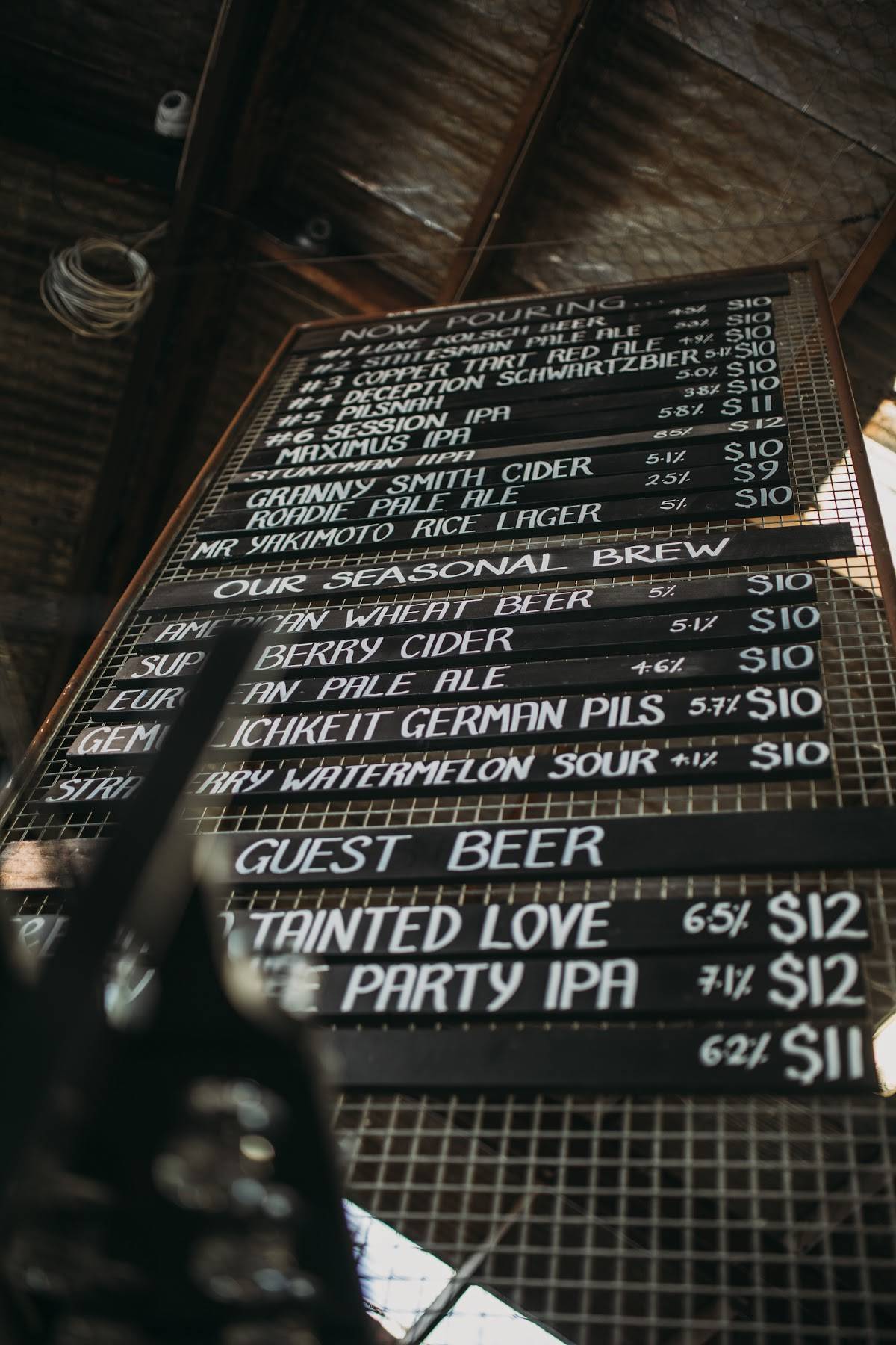 Menu at Hallertau Brewery pub & bar, Auckland