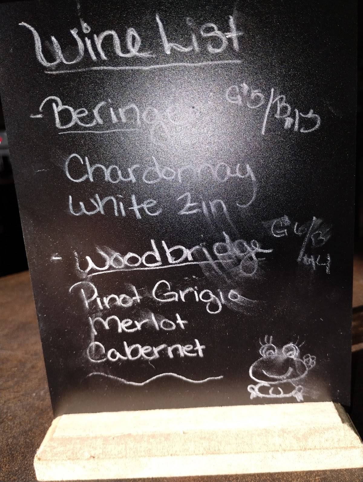 Menu at Audrey's Frogtown Tavern pub & bar, Cleves