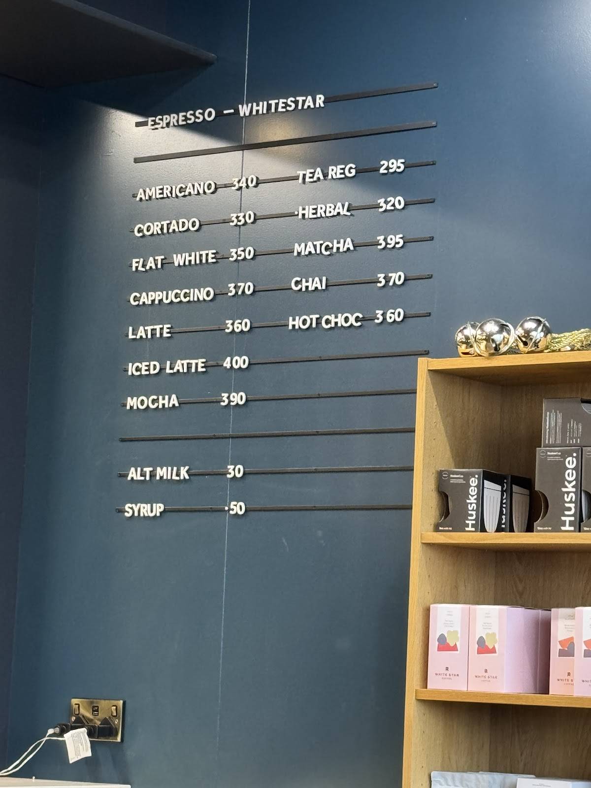 Menu at Awaken cafe, Portstewart