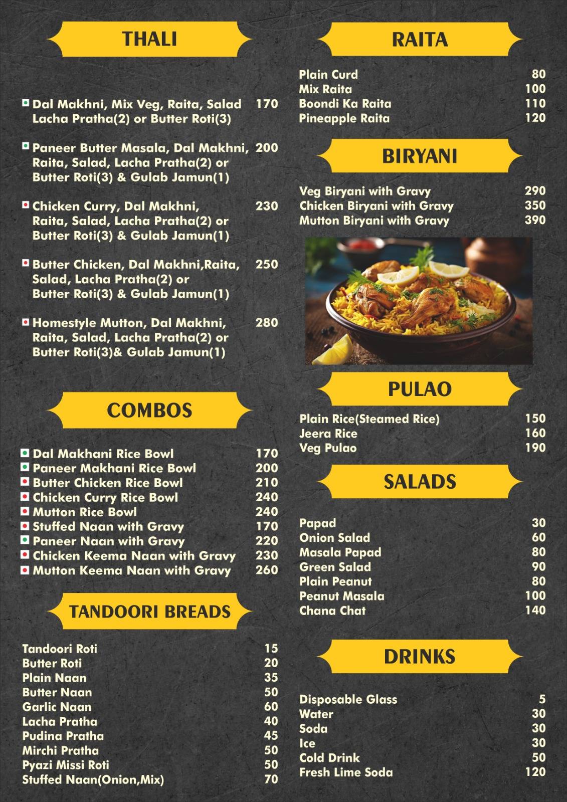 Menu at B4 Veg & Non-Veg Dhaba, Jalandhar, Shop No. 1 Patel Chowk