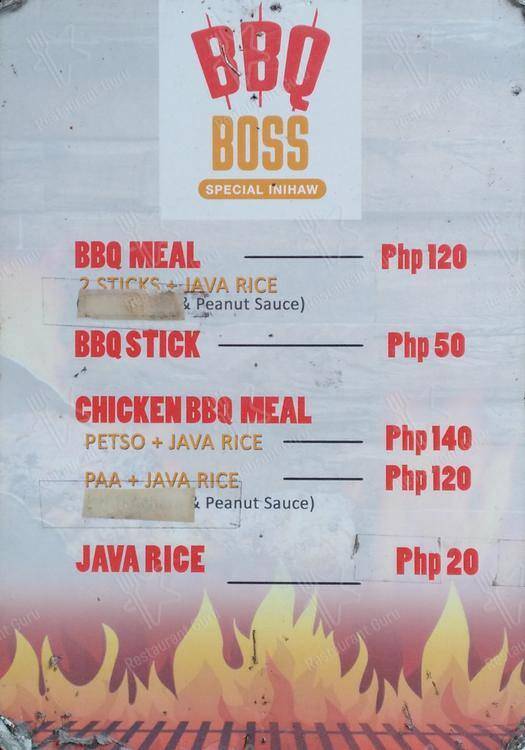 Menu at BBQ Boss, Taguig