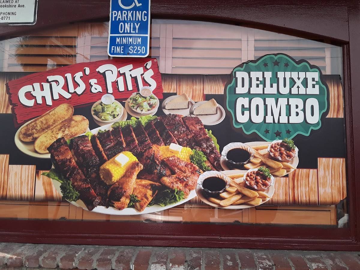Menu at Chris & Pitts BBQ Restaurant, Downey