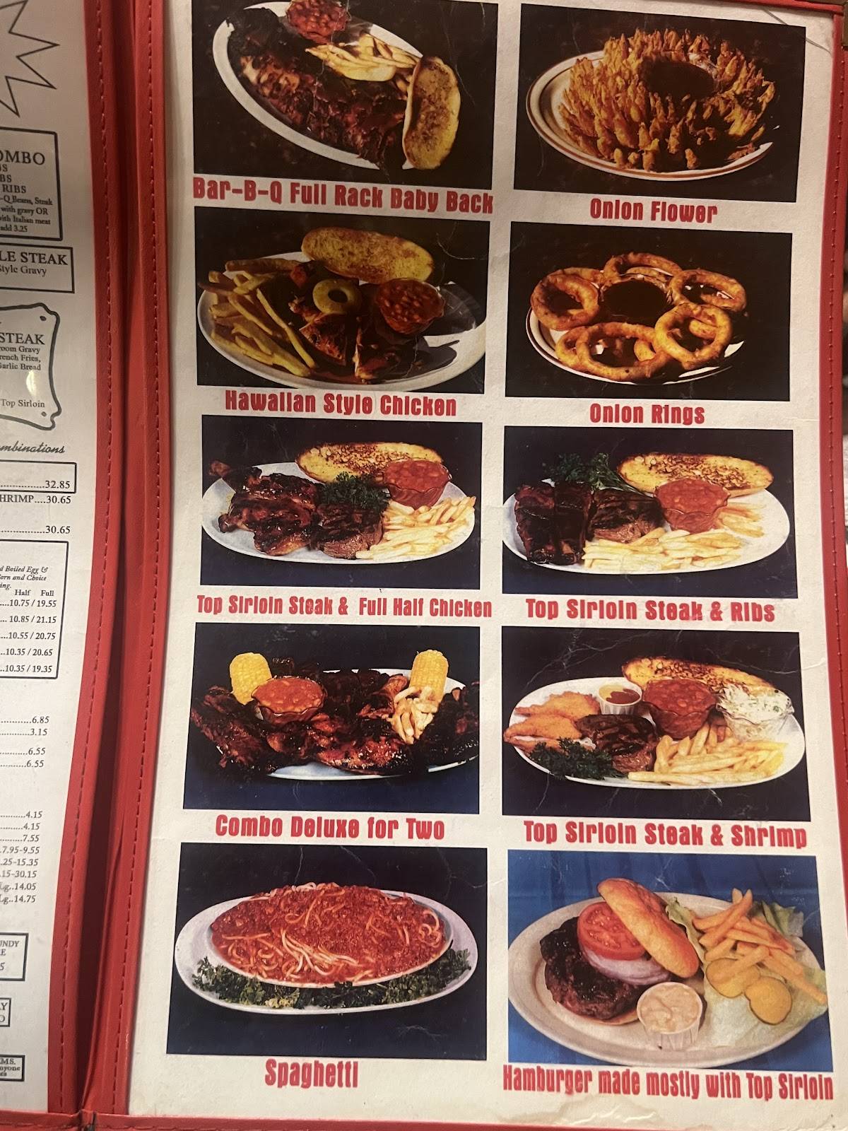 Menu at Chris & Pitts BBQ Restaurant, Downey