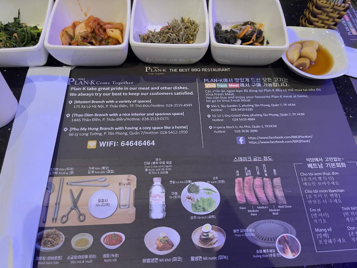 Carta de BBQ House - Plan K, Ciudad Ho Chi Minh (Saigón)