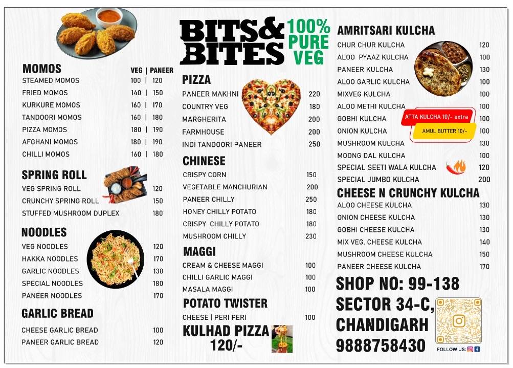 Menu at BITS&BITES, Chandigarh