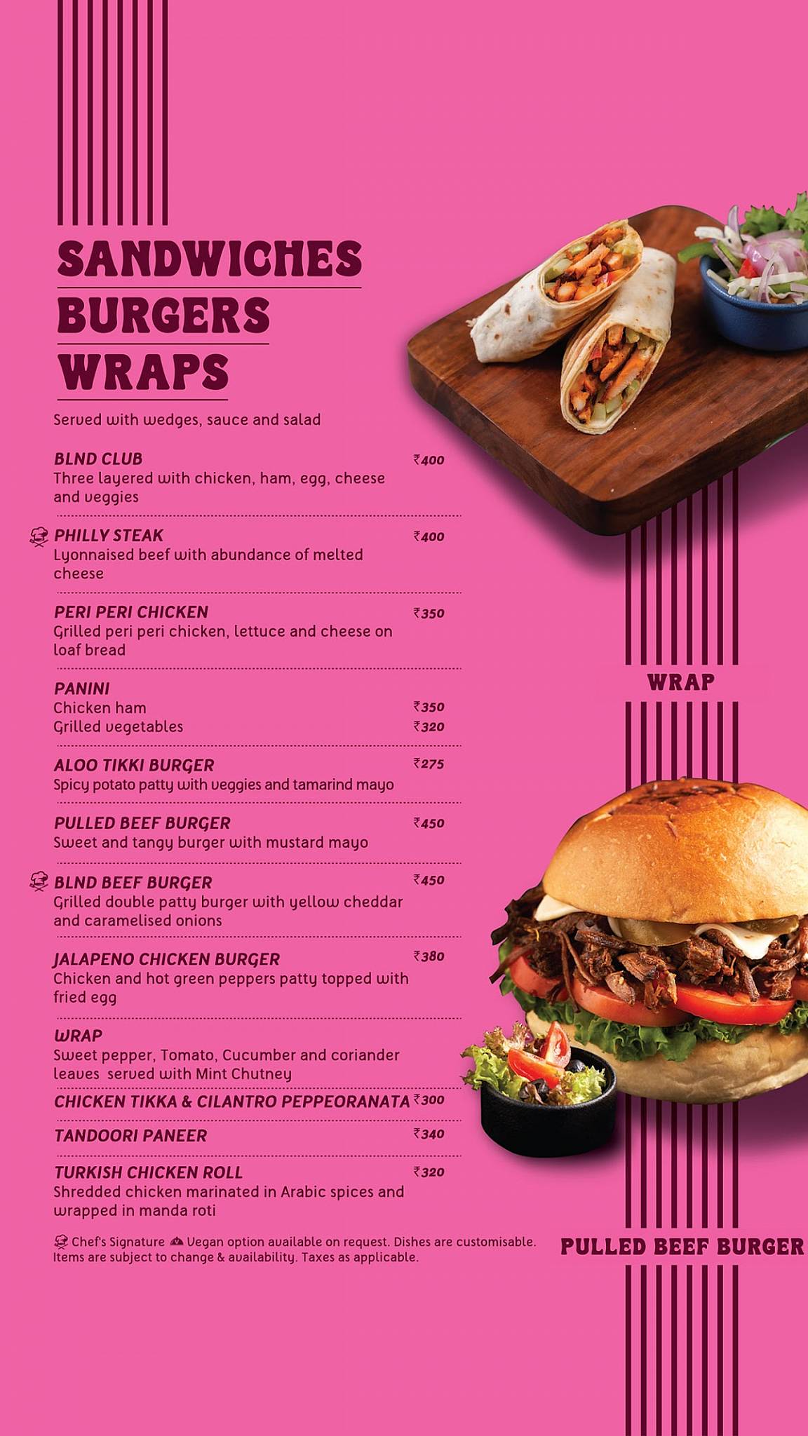 Menu at BLND Restobar, Thiruvananthapuram, SFS Cyber Palms Rd
