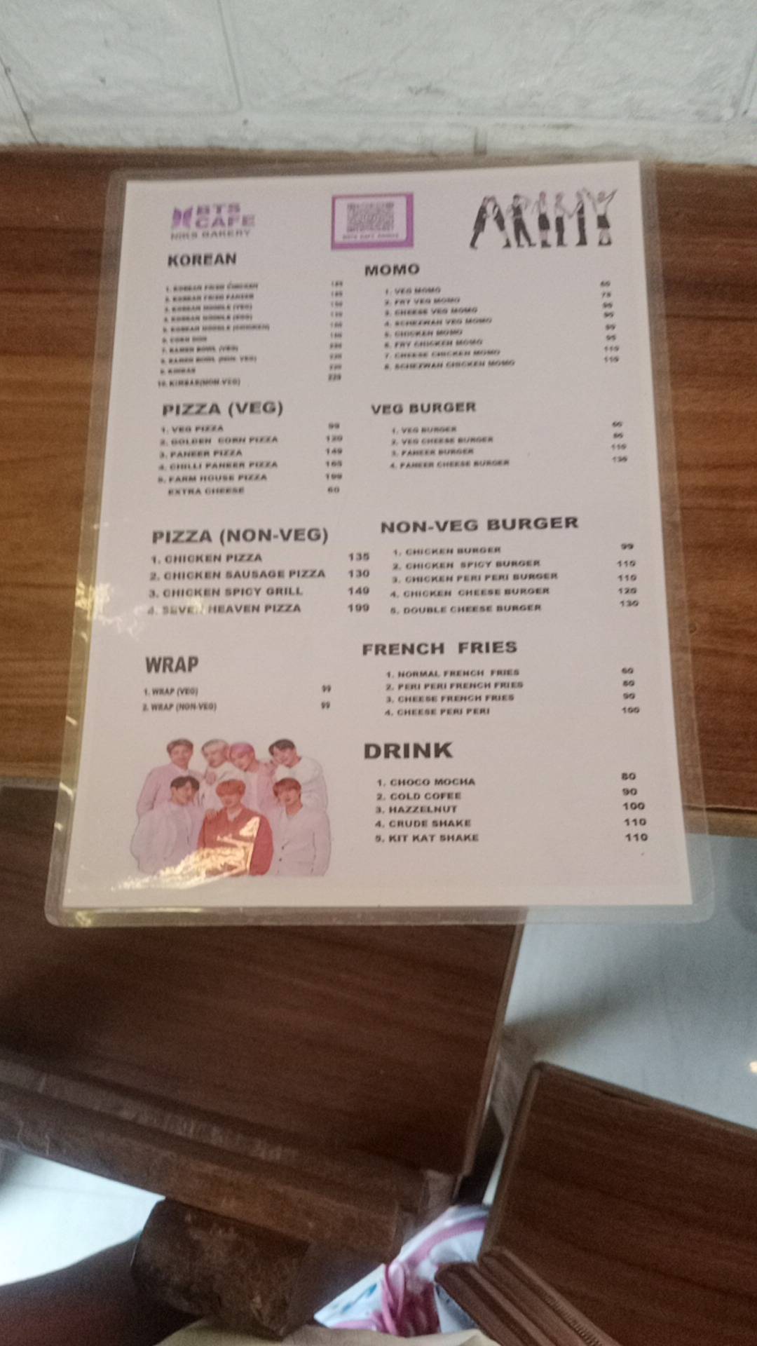 Menu at BTS CAFE,RANCHI, Ranchi