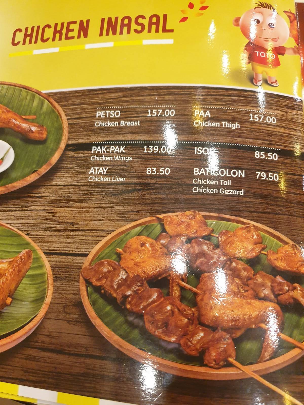 Menu at Bacolod Chicken Inasal - Greenhills Shopping Center restaurant ...