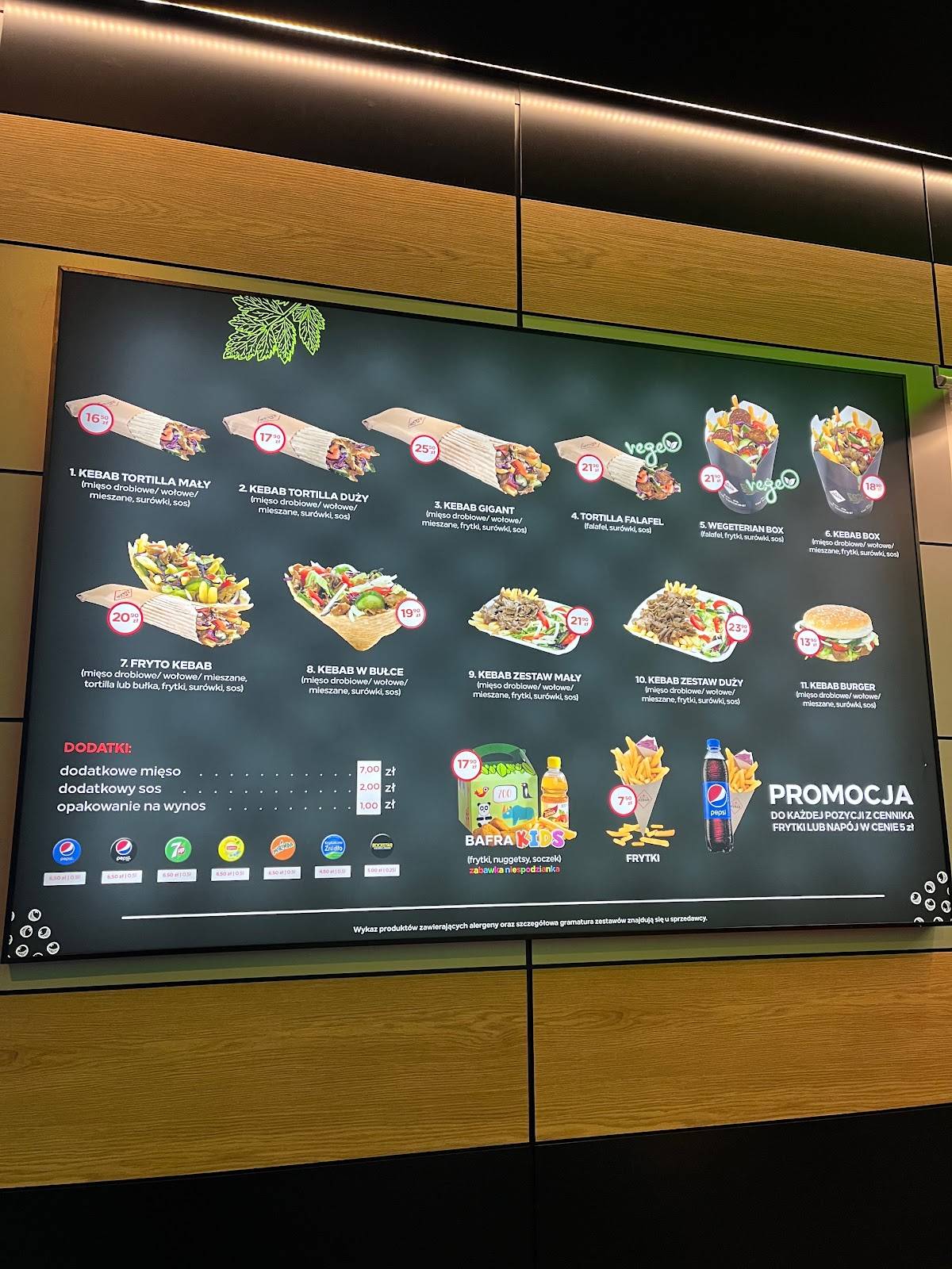 Menu at Bafra Kebab, Buk